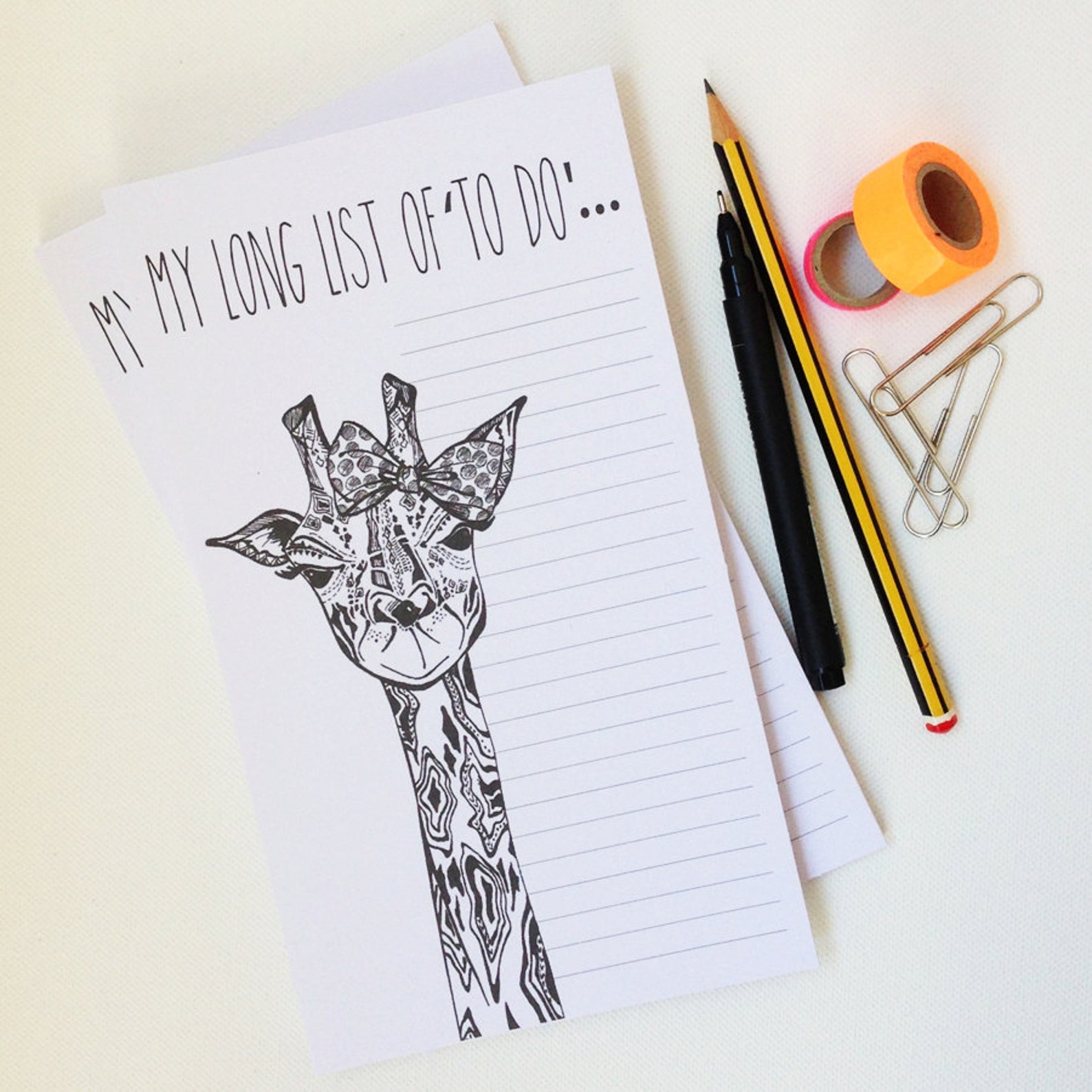 Long List of to Do Lined Notebook for Lists Notes & To-dos - Etsy