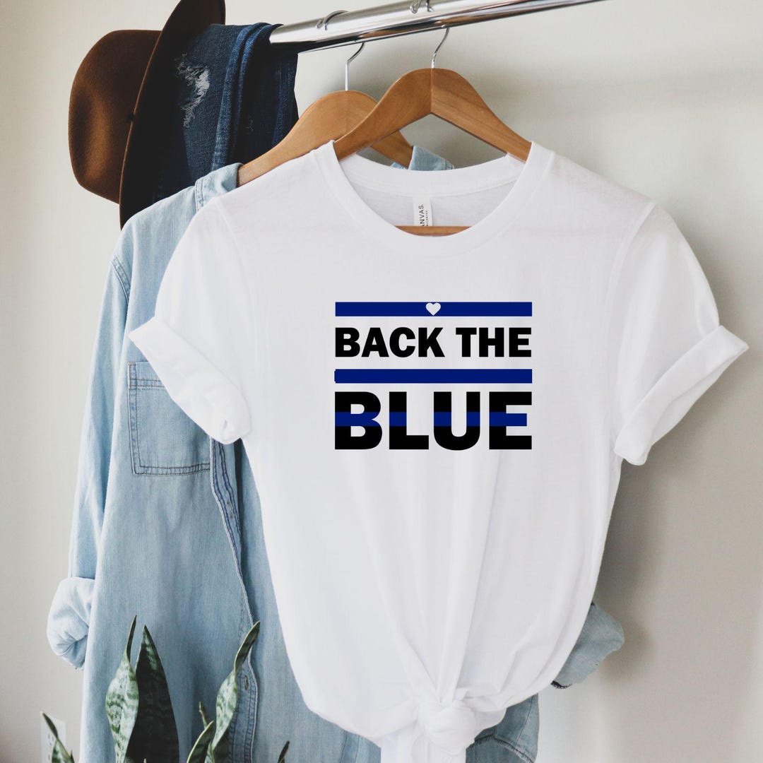 Law Enforcement Support T-shirt, Back the Blue Tee, Police Officer ...