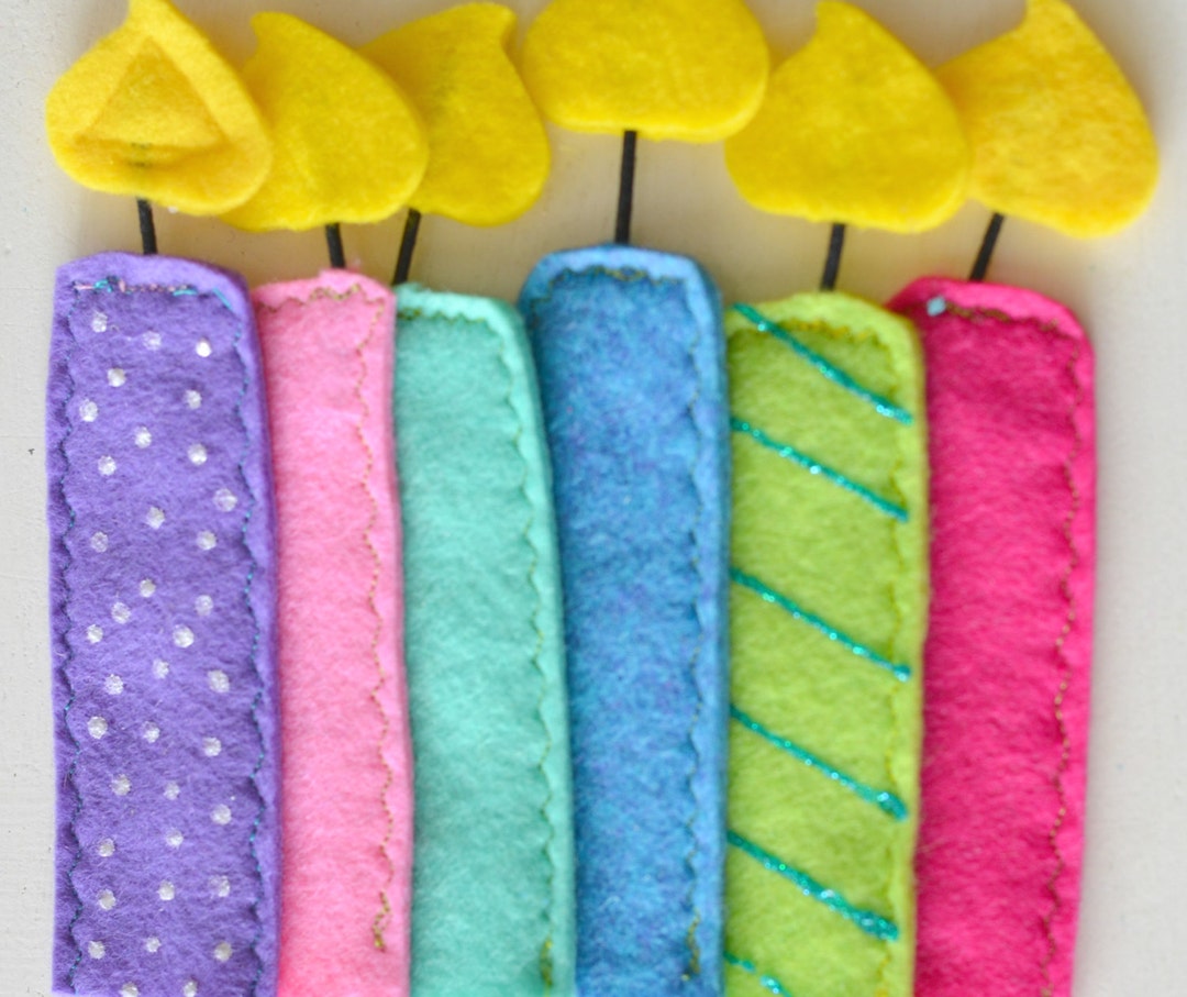 Birthday Candles Felt Candles Birthday Candles Smash Cake - Etsy