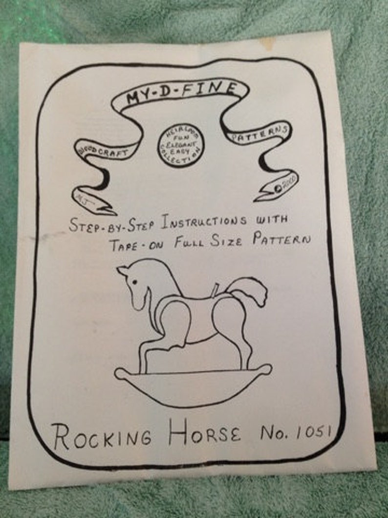 Full Sizechildsartisticrocking Horse Pattern-plan-step-by ...