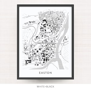 EASTON PENNSYLVANIA Map Poster / College Town Map Gifts - Etsy