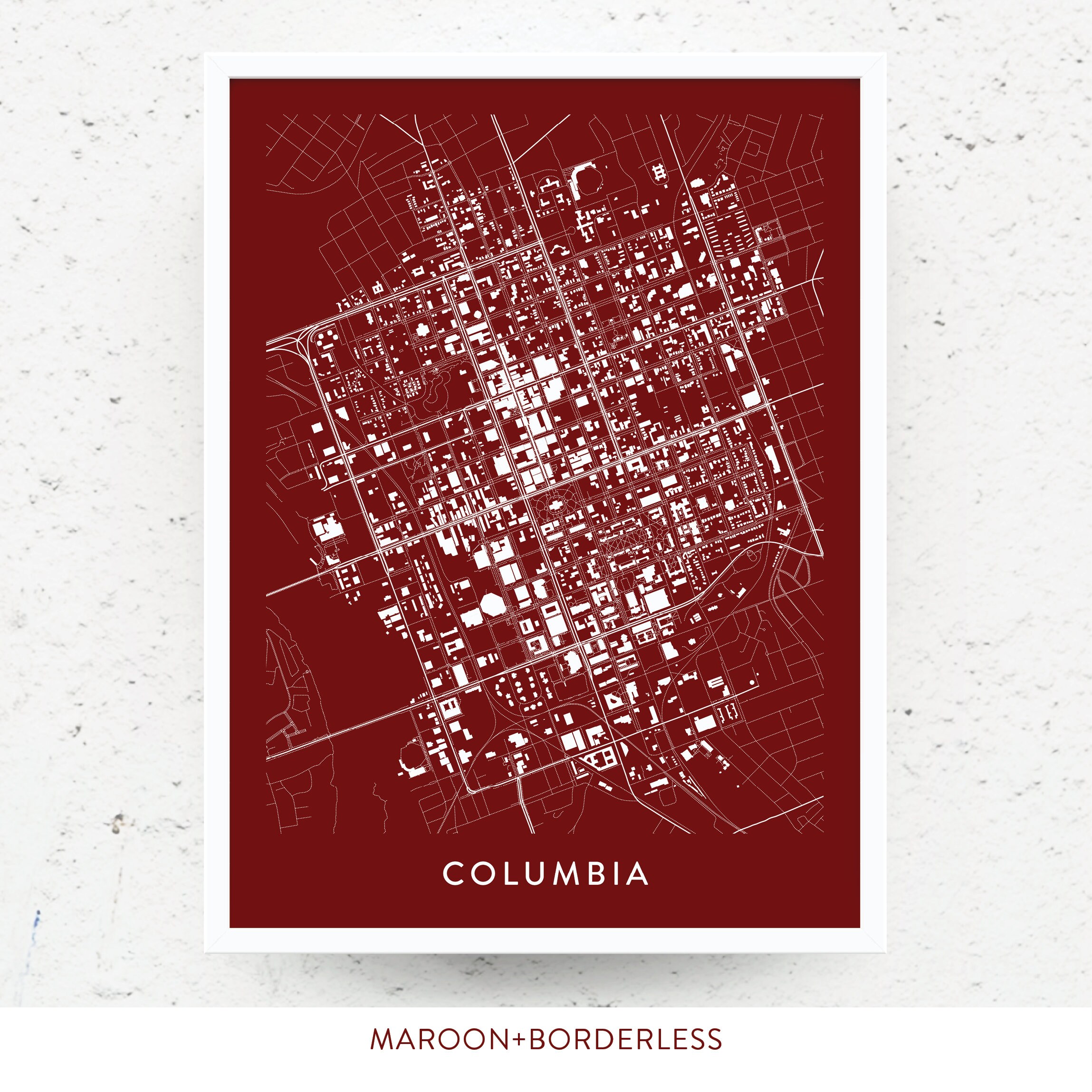 COLUMBIA SOUTH CAROLINA Map Poster / College Town Map Gifts - Etsy