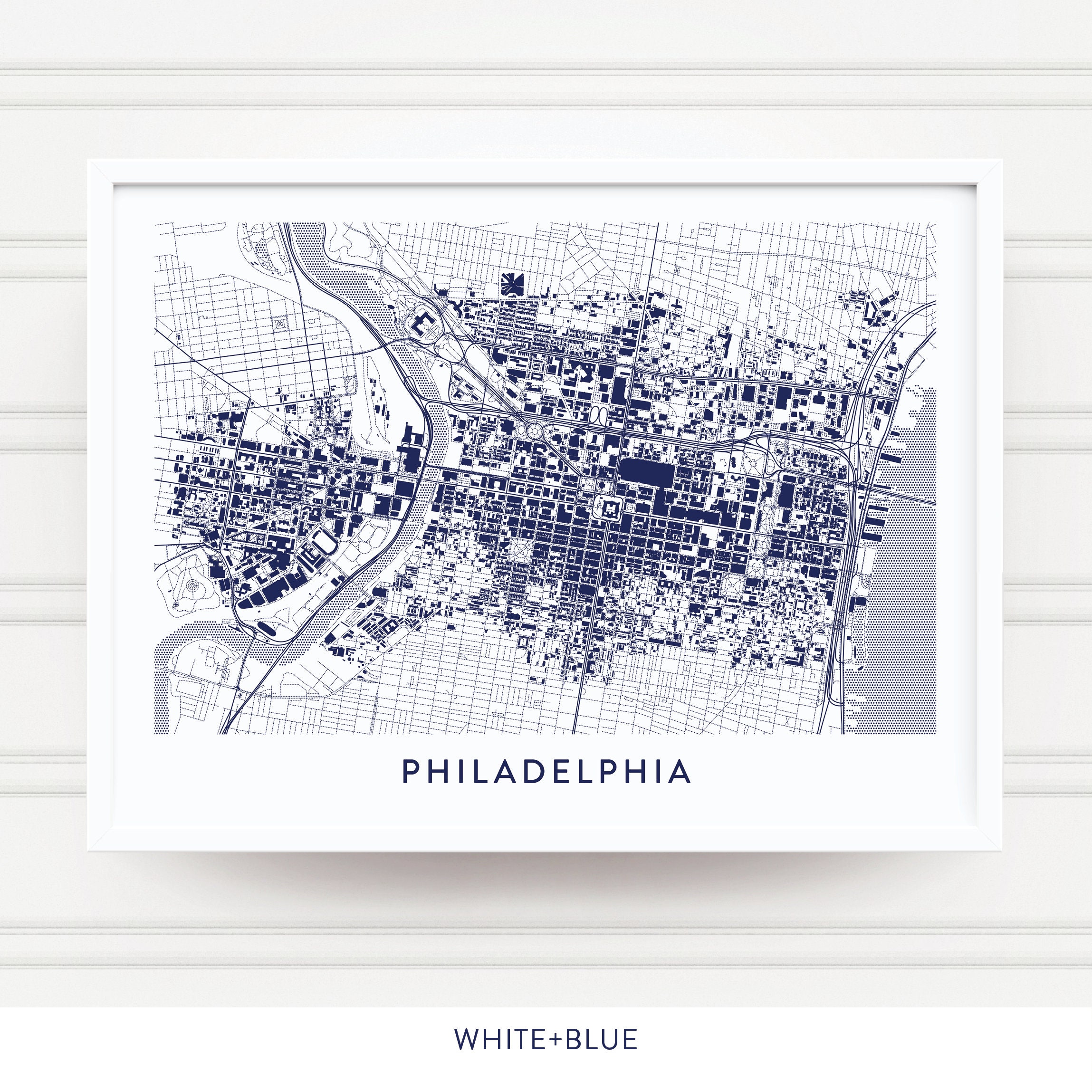 PHILADELPHIA PENNSYLVANIA Map Poster / College Town Map Gifts - Etsy