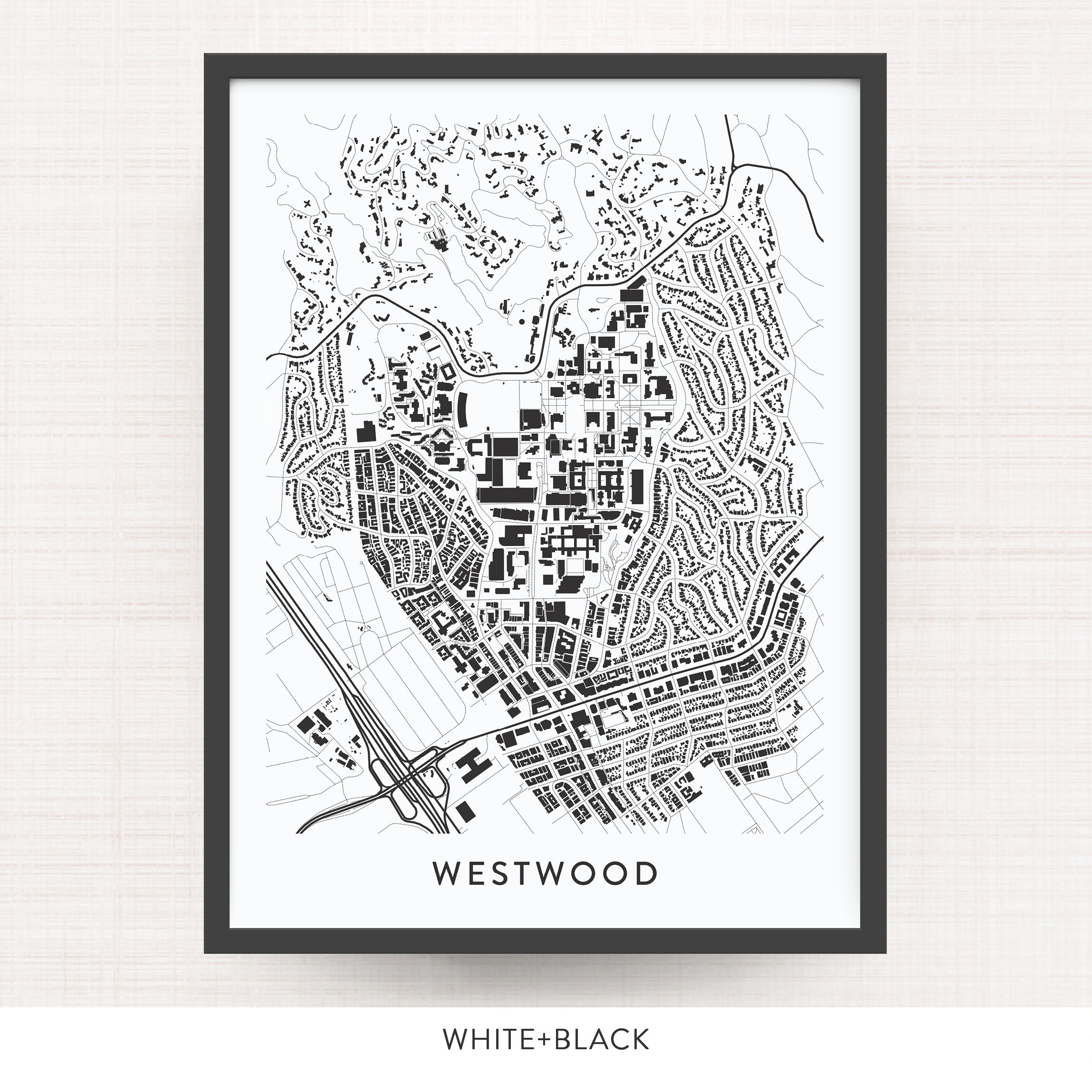 WESTWOOD CALIFORNIA Map Poster / College Town Map Gifts - Etsy.de