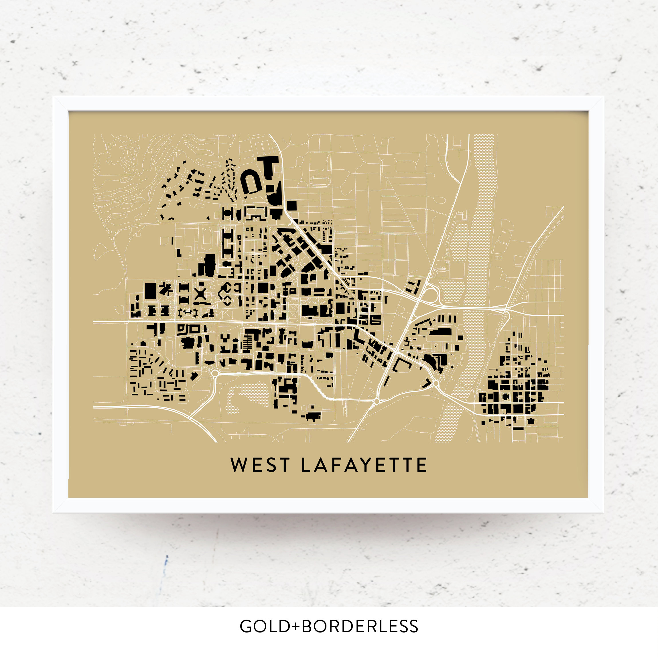 WEST LAFAYETTE INDIANA Map Poster / College Town Map Gifts - Etsy