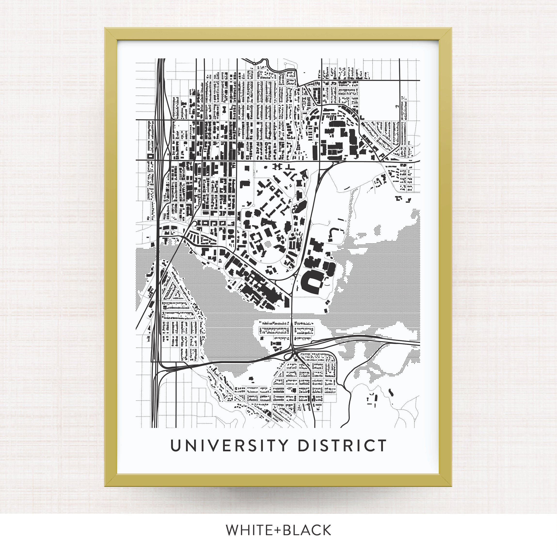 UNIVERSITY DISTRICT SEATTLE Map Poster / College Town Map - Etsy