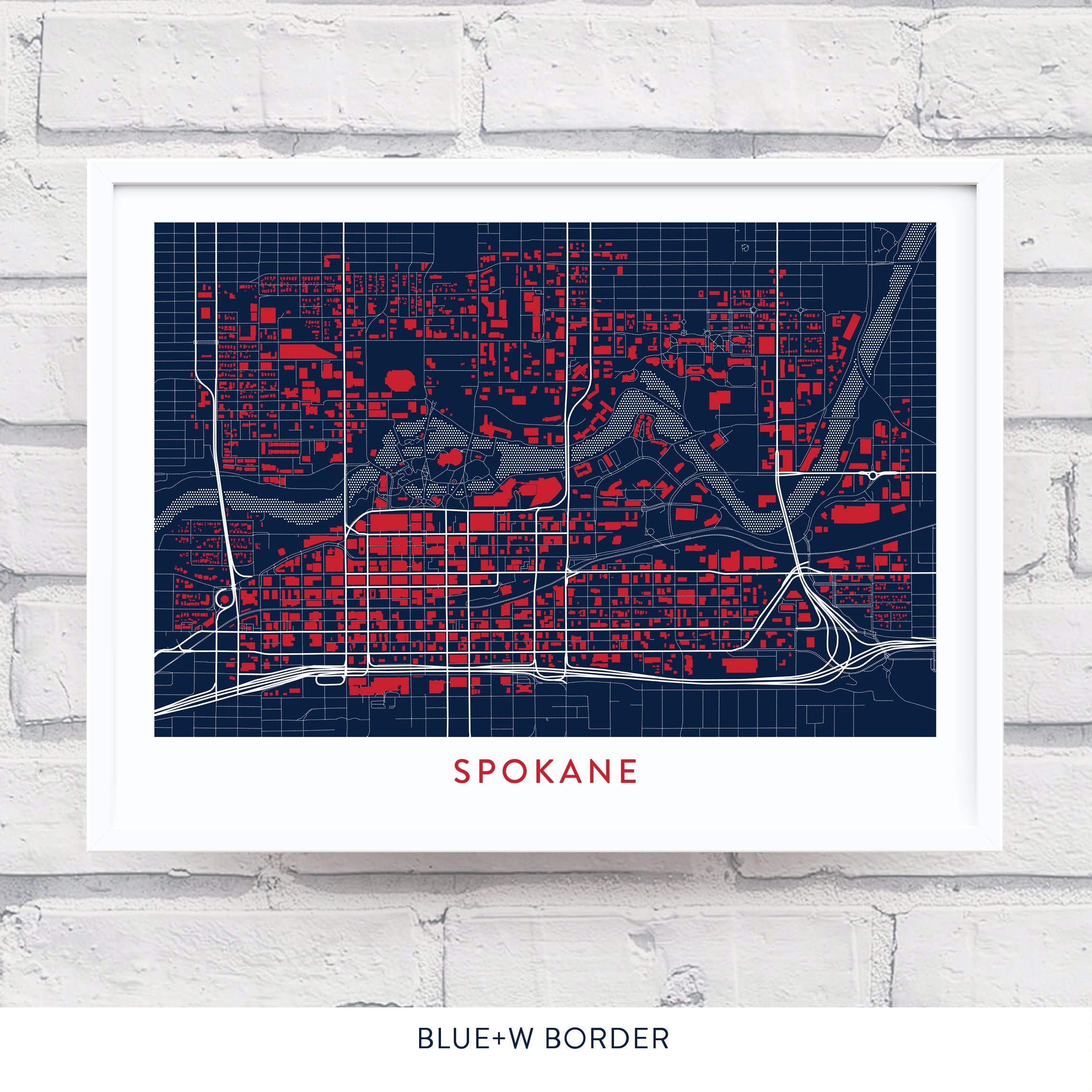 SPOKANE WASHINGTON Map Poster / College Town Map Gifts - Etsy