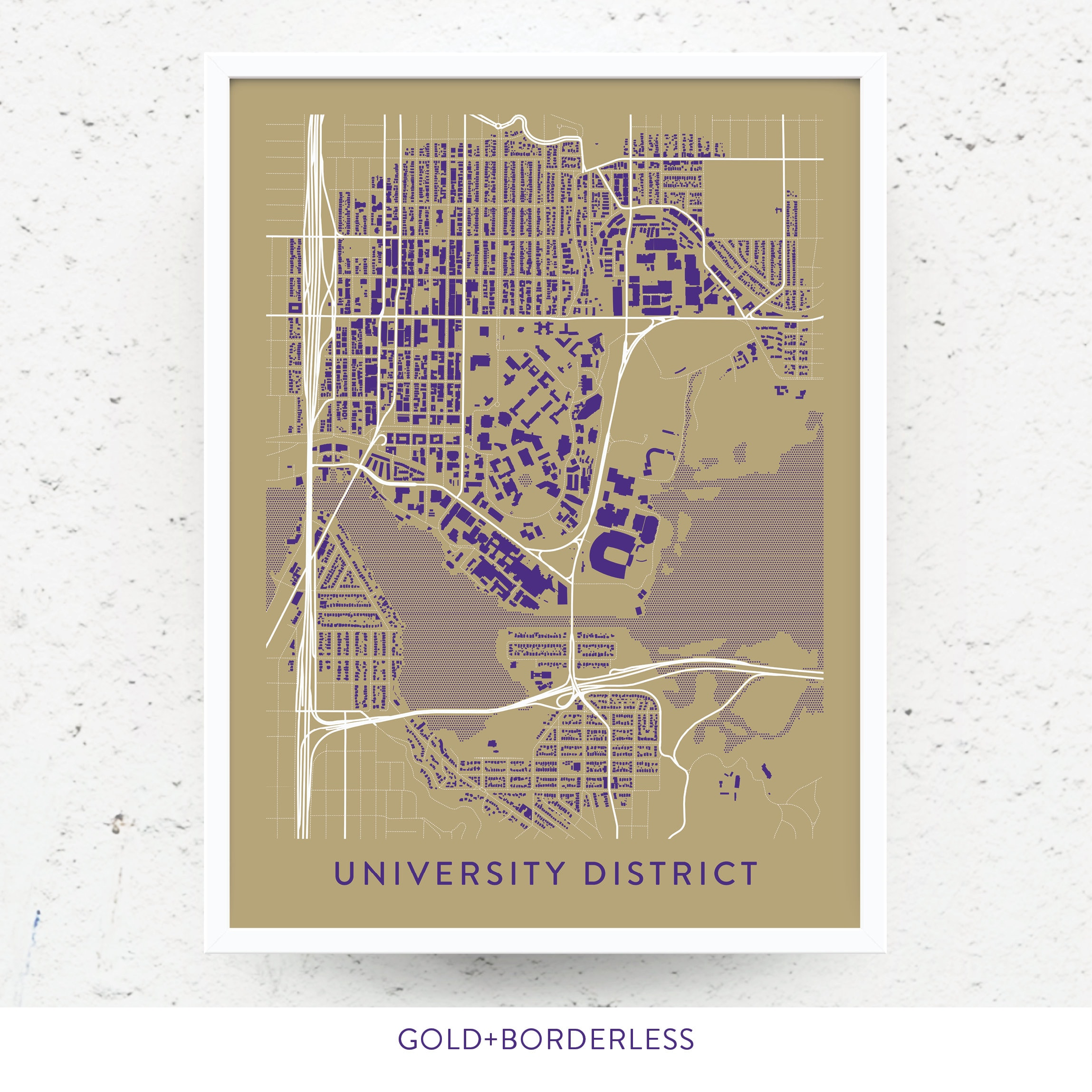 UNIVERSITY DISTRICT SEATTLE Map Poster / College Town Map Gifts - Etsy