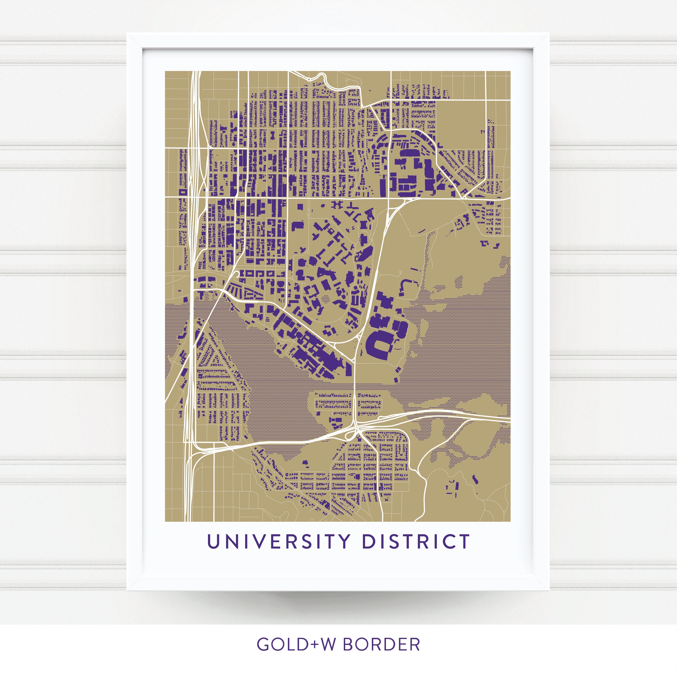 UNIVERSITY DISTRICT SEATTLE Map Poster / College Town Map Gifts - Etsy