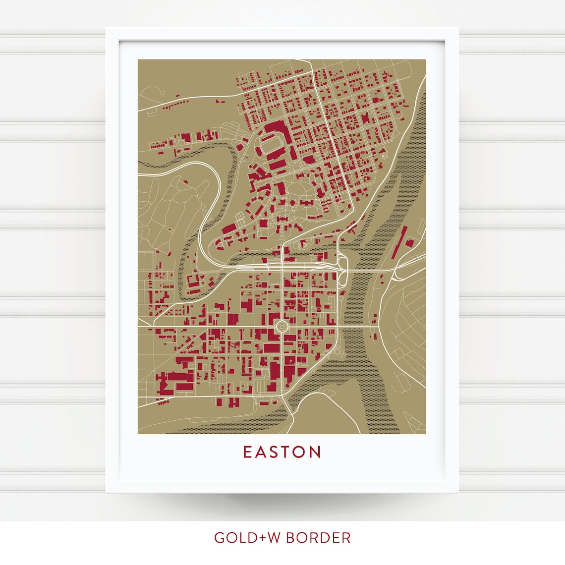 EASTON PENNSYLVANIA Map Poster / College Town Map Gifts | Etsy