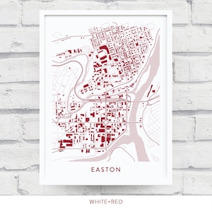 EASTON PENNSYLVANIA Map Poster / College Town Map Gifts - Etsy