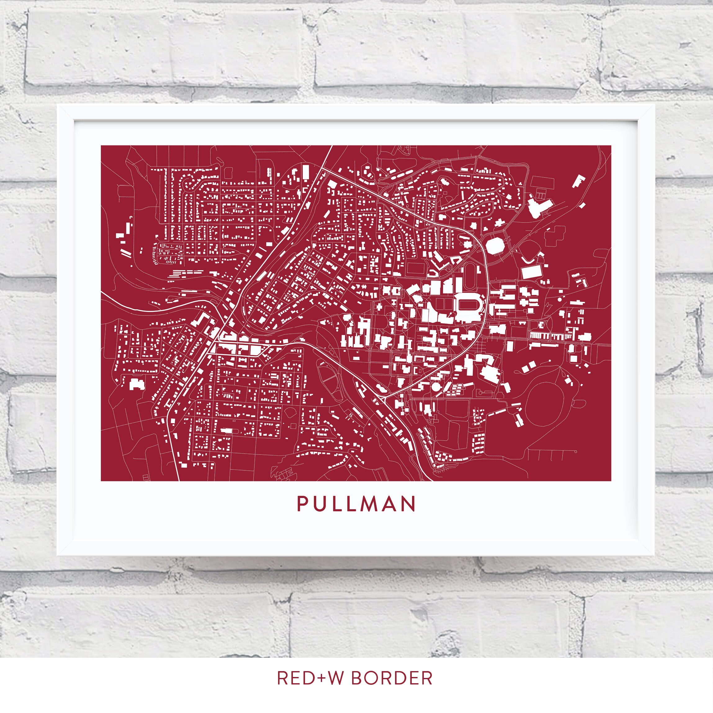 PULLMAN WASHINGTON Map Poster / College Town Map Gifts - Etsy