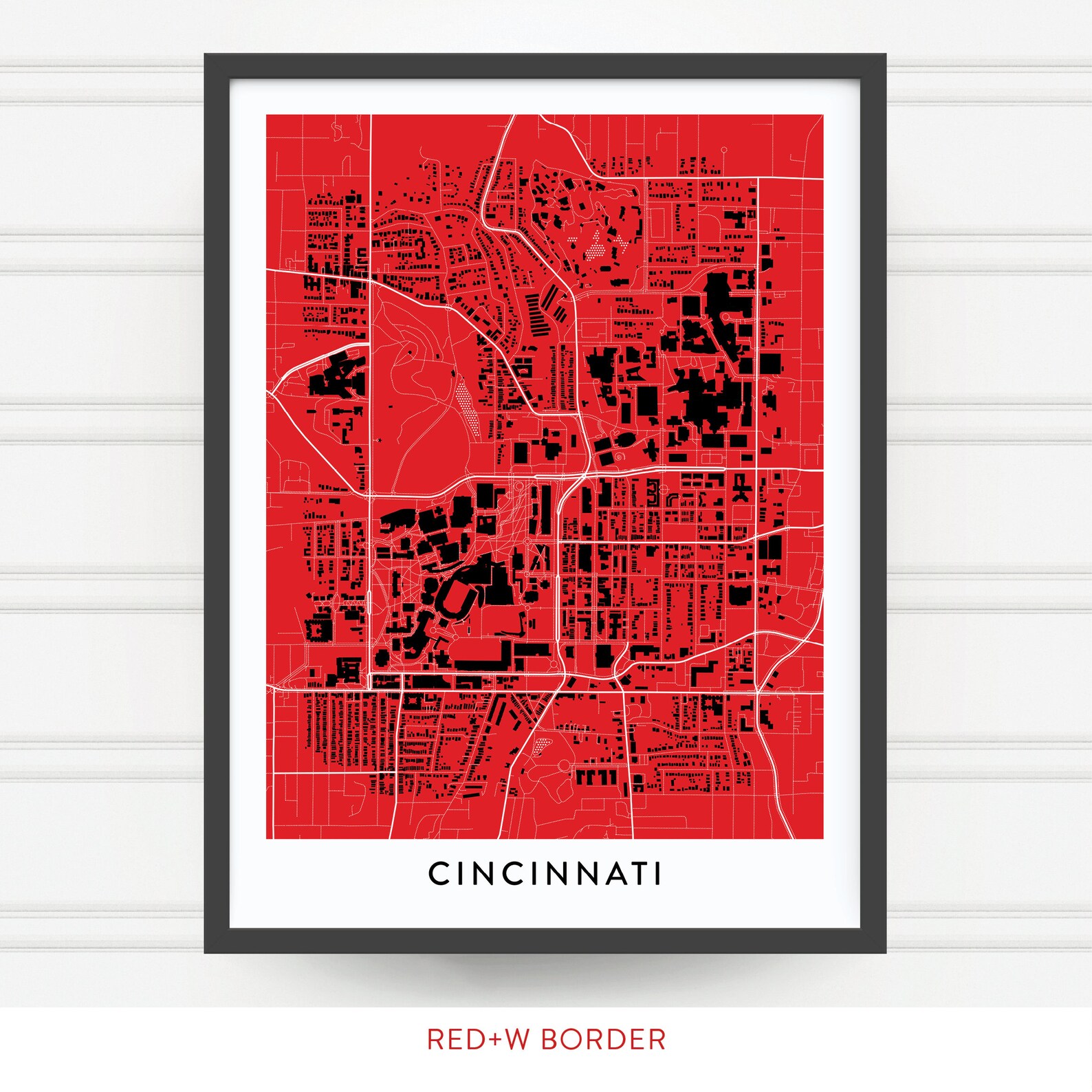 CINCINNATI OHIO Map Poster / College Town Map Gifts - Etsy