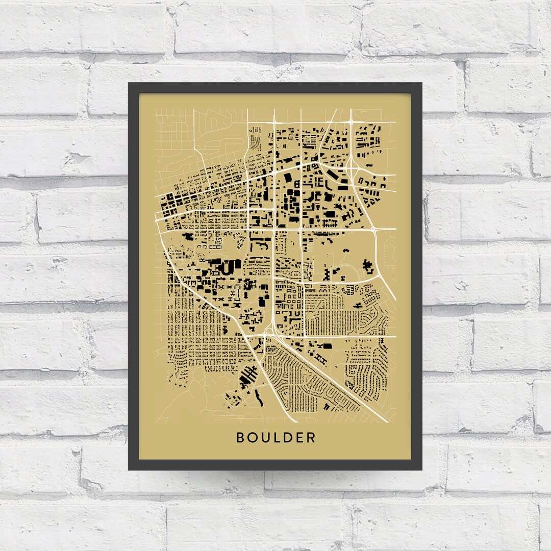 BOULDER COLORADO Map Poster / College Town Map Gifts - Etsy