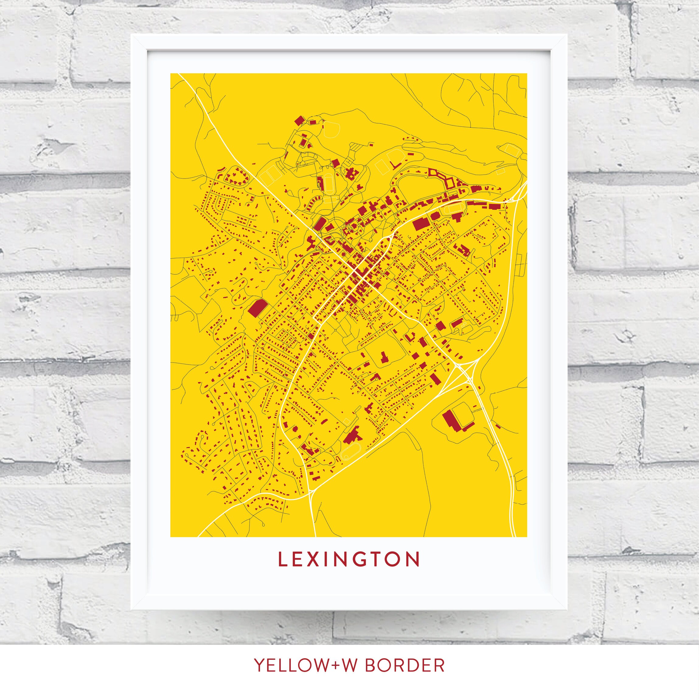 LEXINGTON VIRGINIA Map Print / College Town Map Gift | Etsy