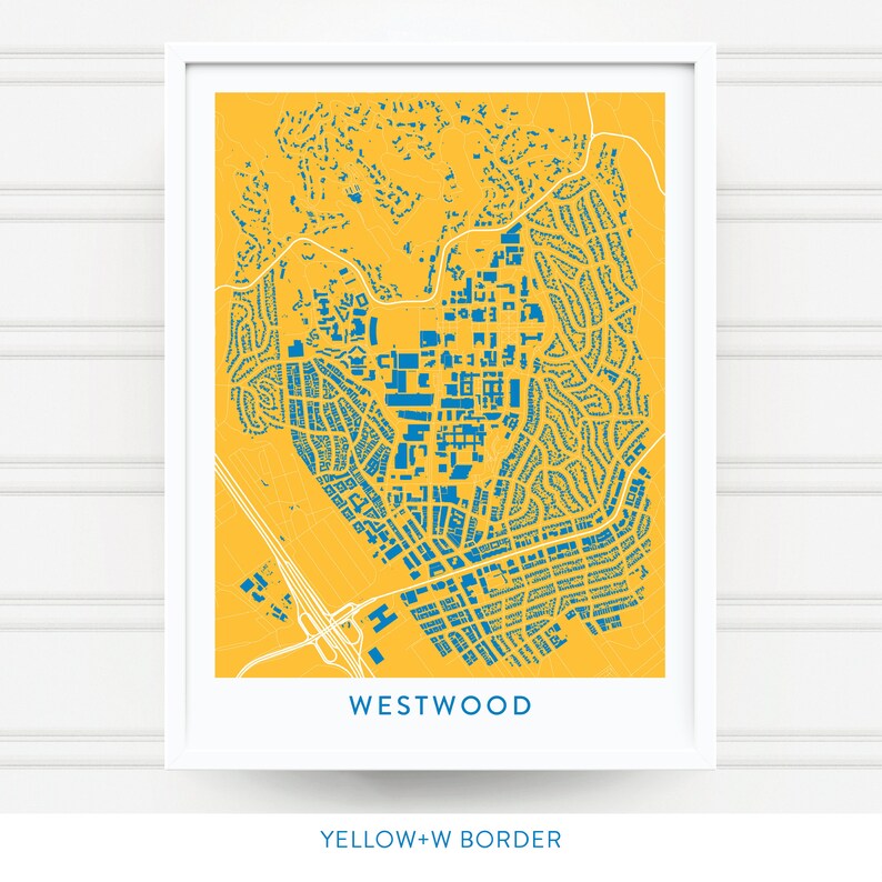 WESTWOOD CALIFORNIA Map Poster / College Town Map Gifts - Etsy