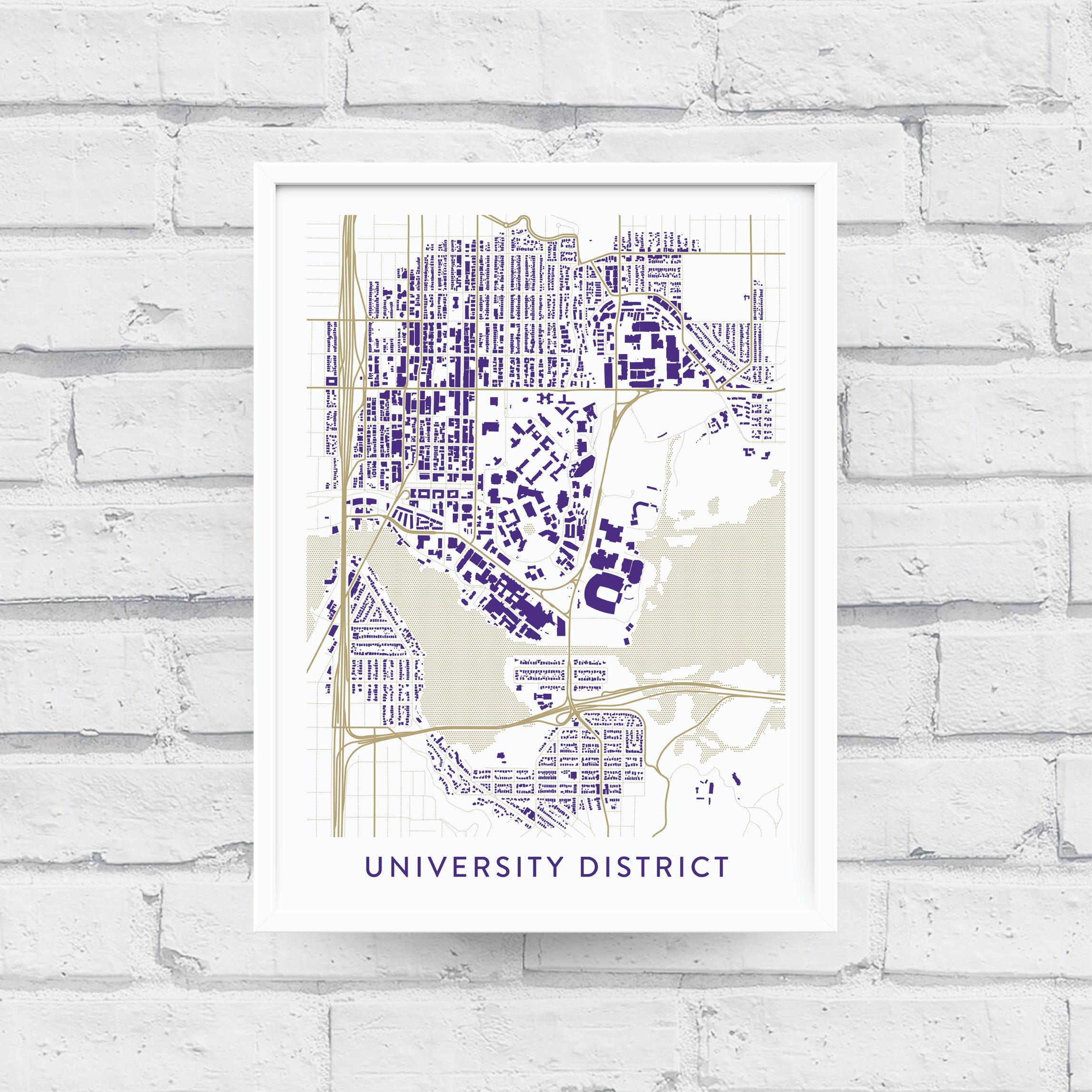 UNIVERSITY DISTRICT SEATTLE Map Poster / College Town Map - Etsy
