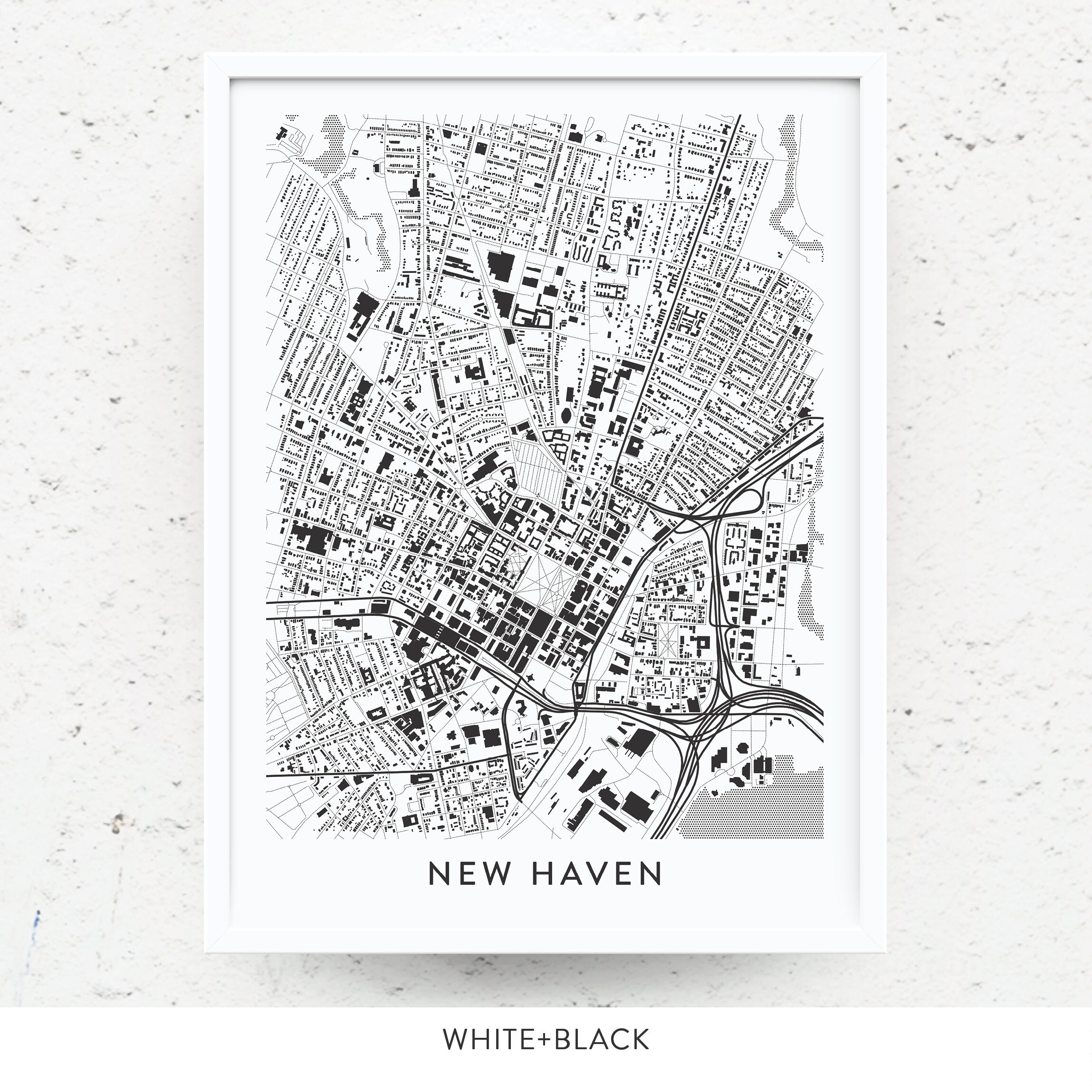 NEW HAVEN CONNECTICUT Map Print / College Town Map Gifts - Etsy