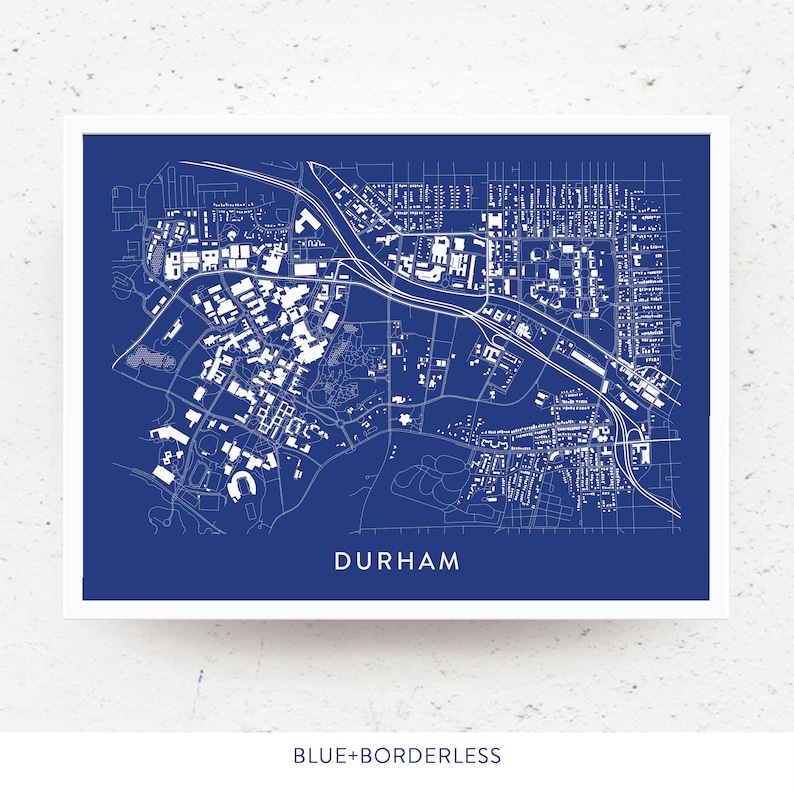 DURHAM NORTH CAROLINA Map Poster / College Town Map Gifts - Etsy