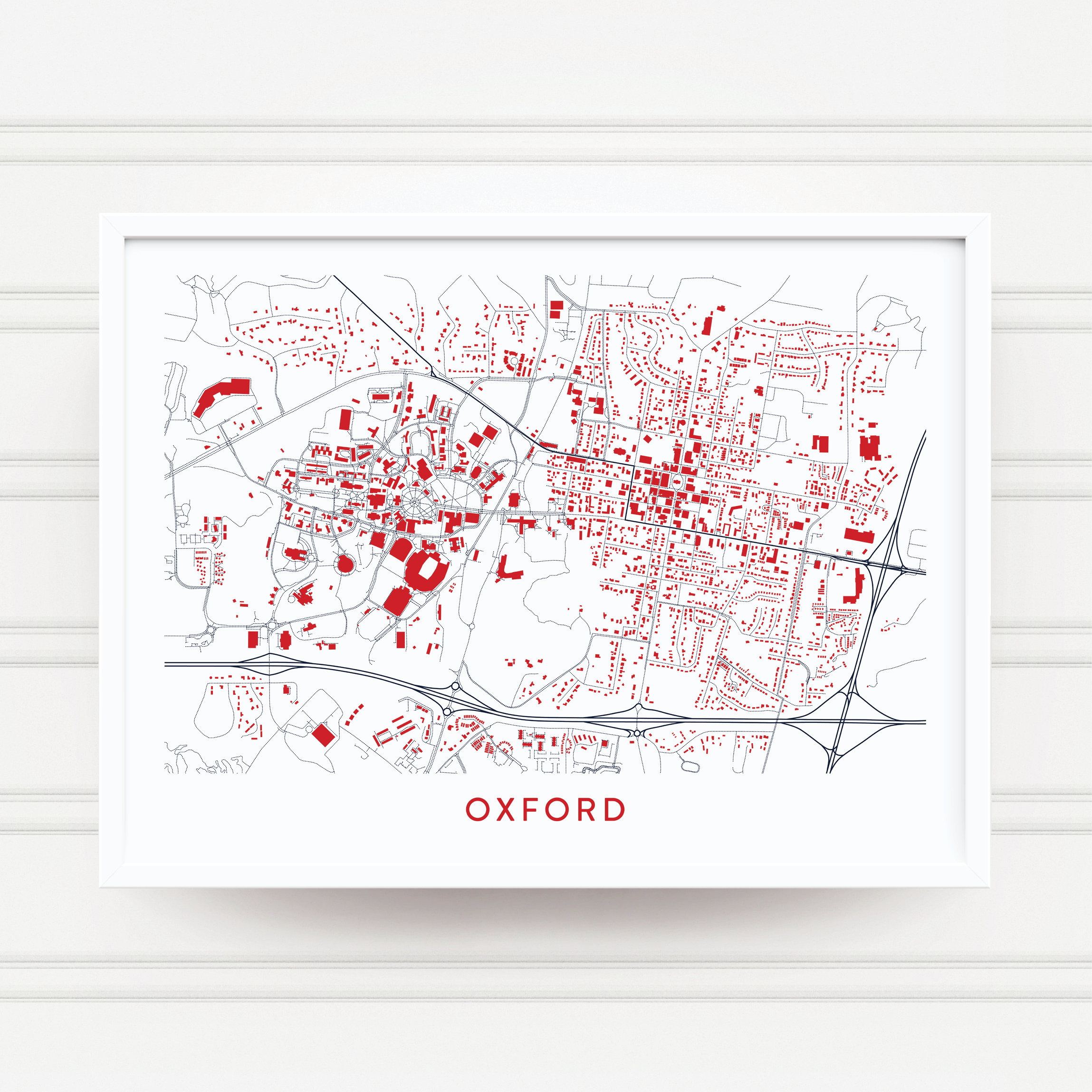 OXFORD MISSISSIPPI Map Print / College Town Map Gifts - Etsy