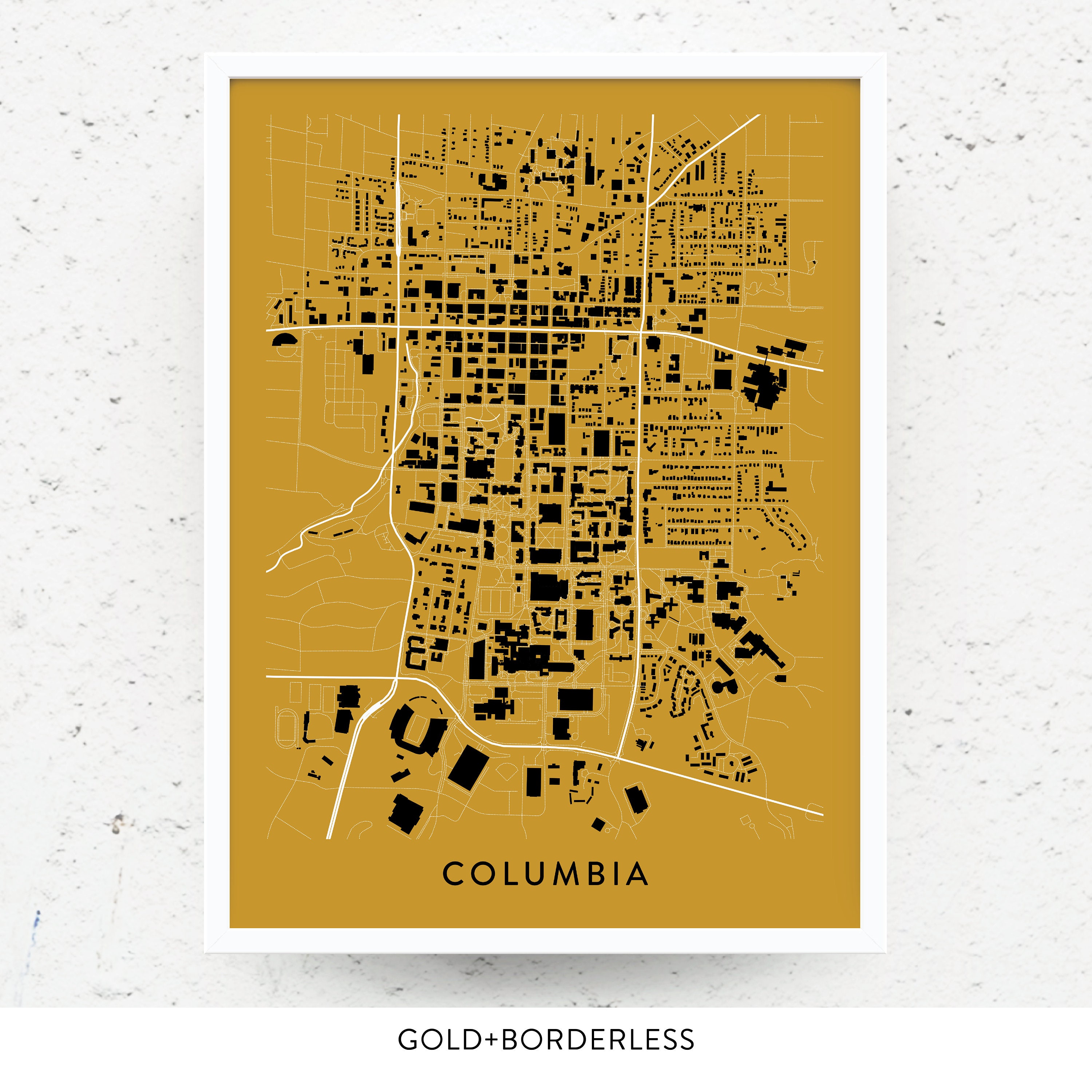 COLUMBIA MISSOURI Map Poster / College Town Map Gifts - Etsy