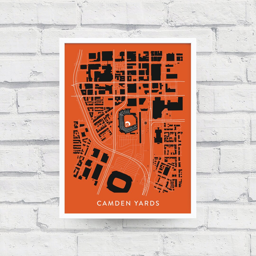 CAMDEN YARDS Baltimore Map Print / Neighborhood Print - Etsy