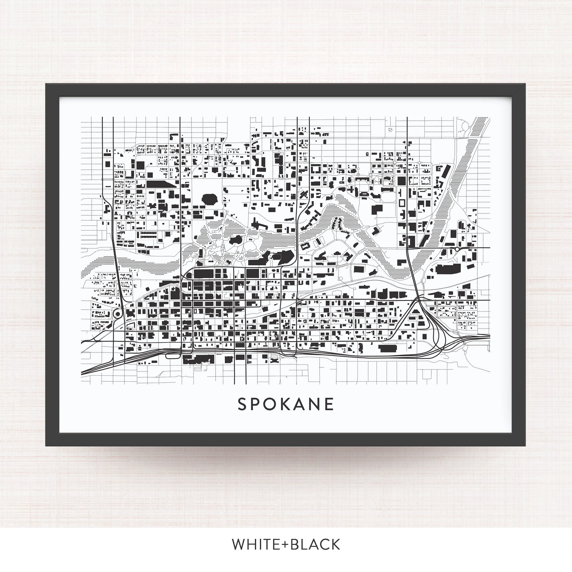 SPOKANE WASHINGTON Map Poster / College Town Map Gifts - Etsy
