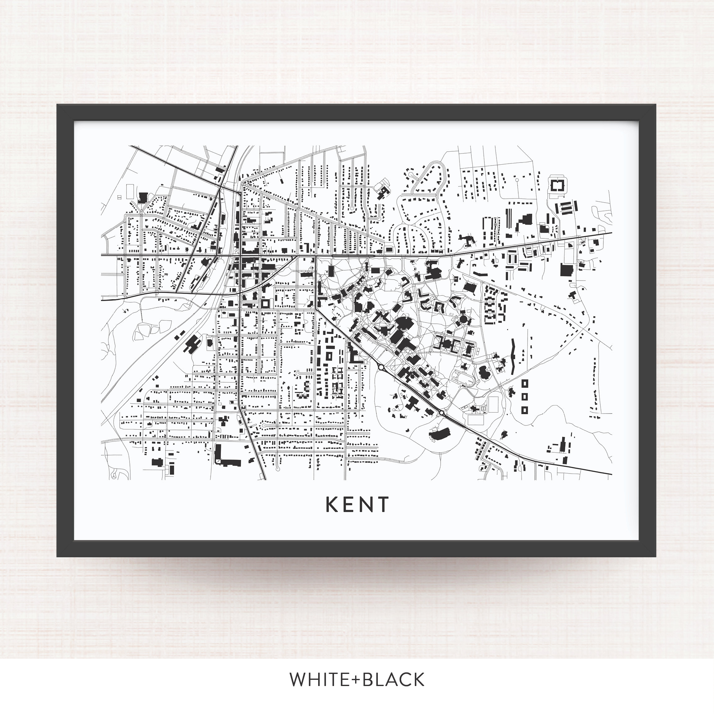 KENT OHIO Map Print / College Town Map Gifts | Etsy