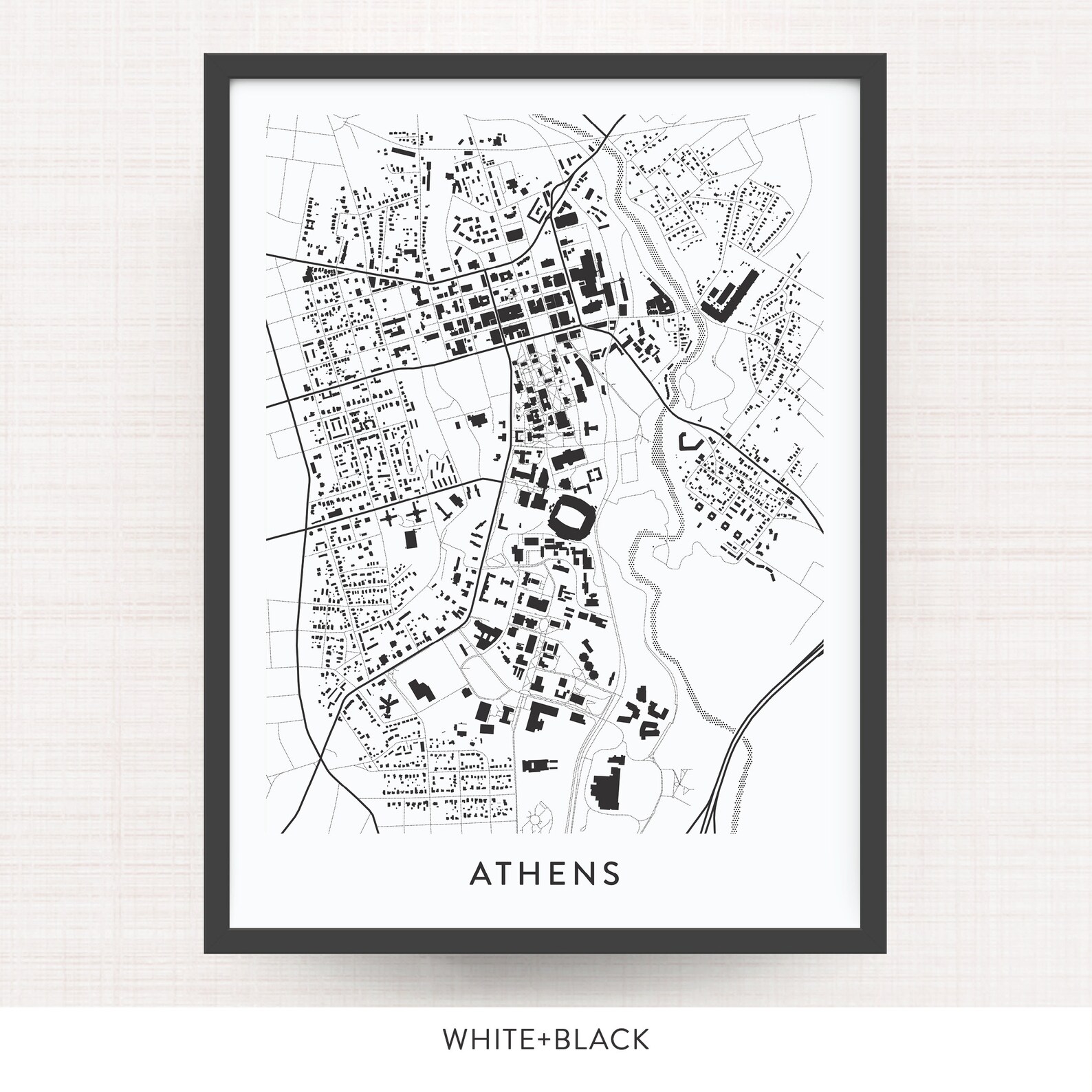 ATHENS GEORGIA Map Print / College Town Map Gifts - Etsy