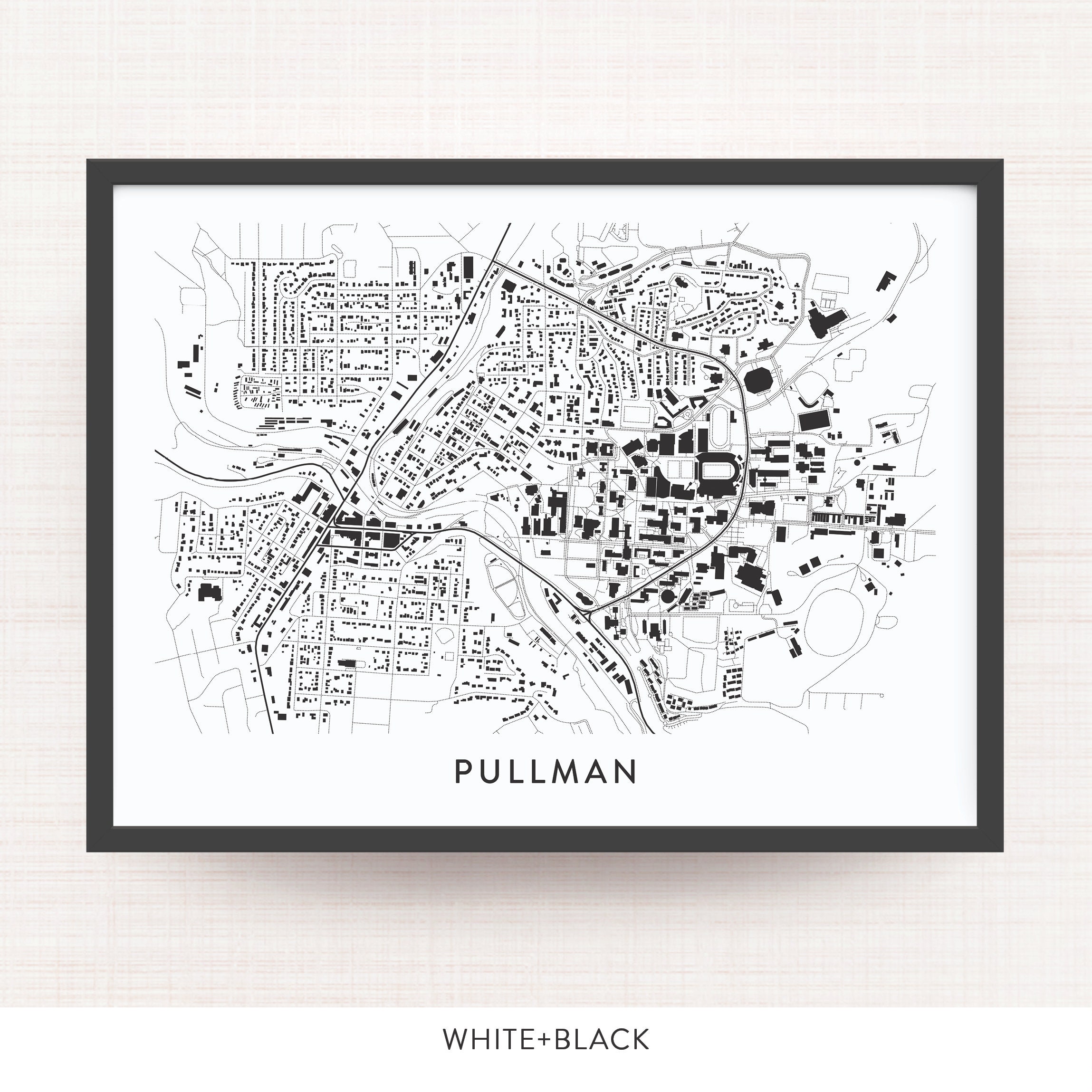 PULLMAN WASHINGTON Map Poster / College Town Map Gifts - Etsy