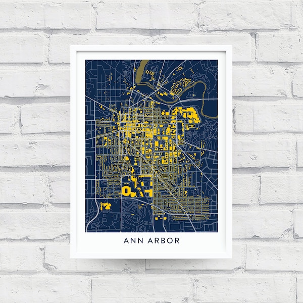 Michigan Map Art - Etsy