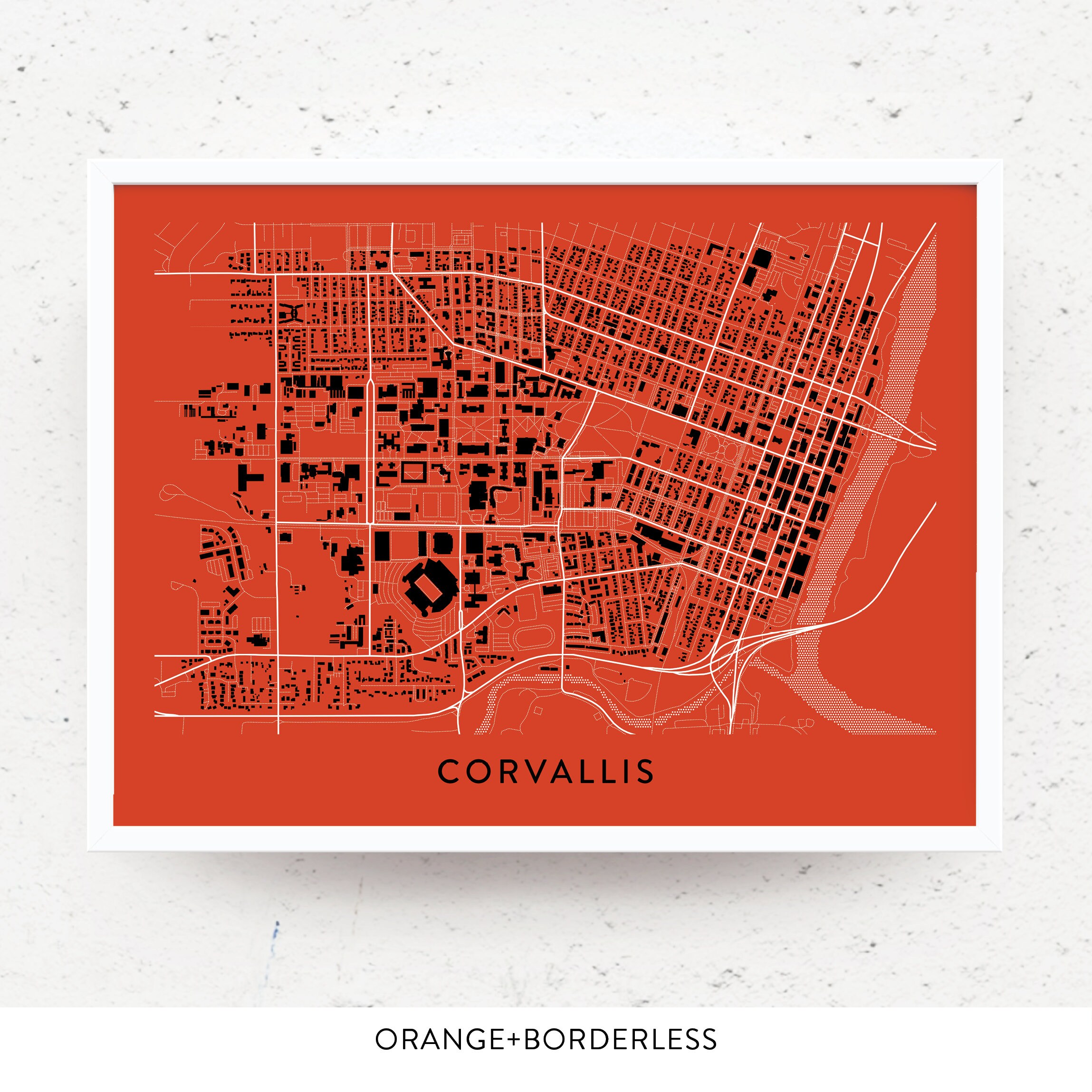 CORVALLIS OREGON Map Poster / College Town Map Gifts - Etsy