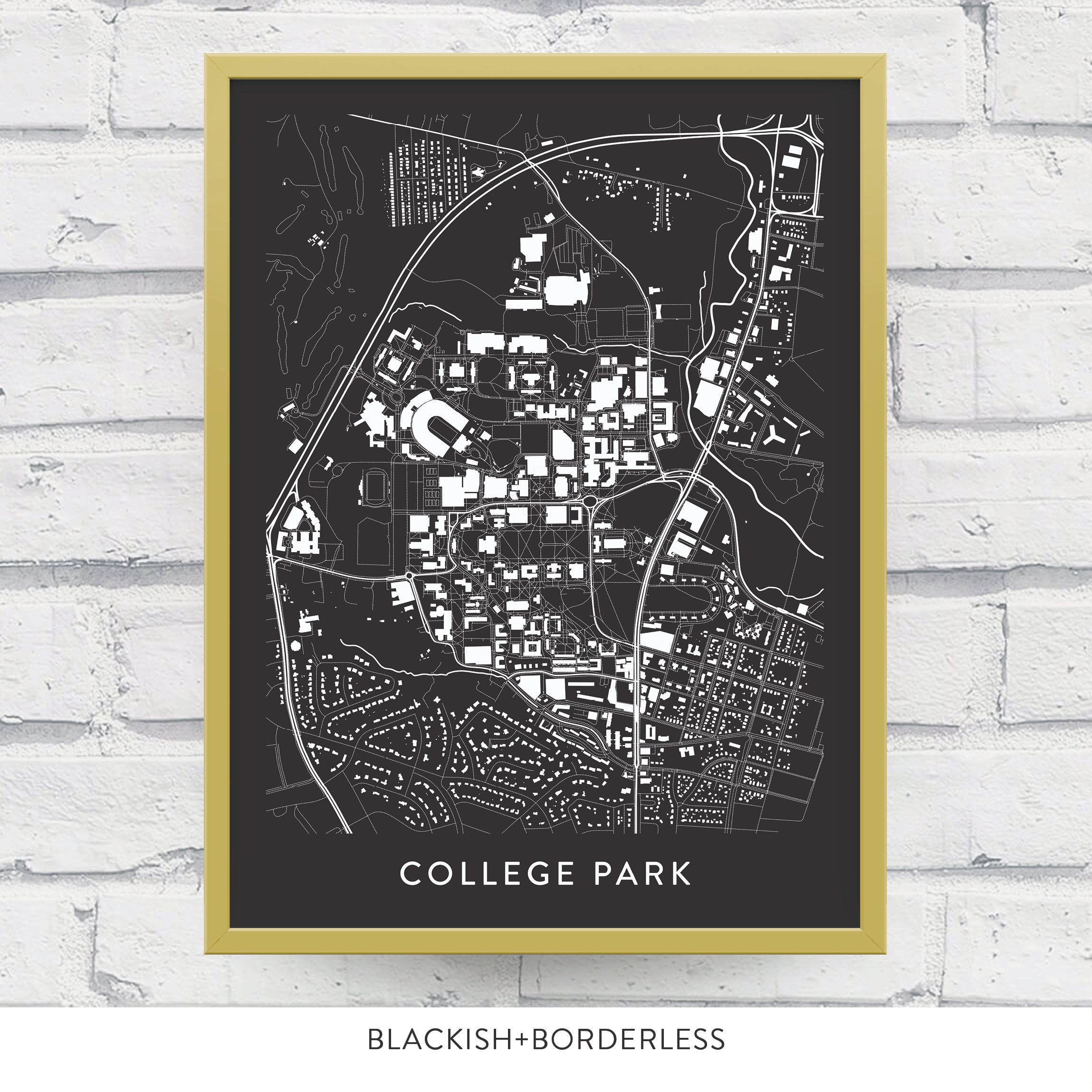 COLLEGE PARK MARYLAND Map Poster / College Town Map Gifts - Etsy