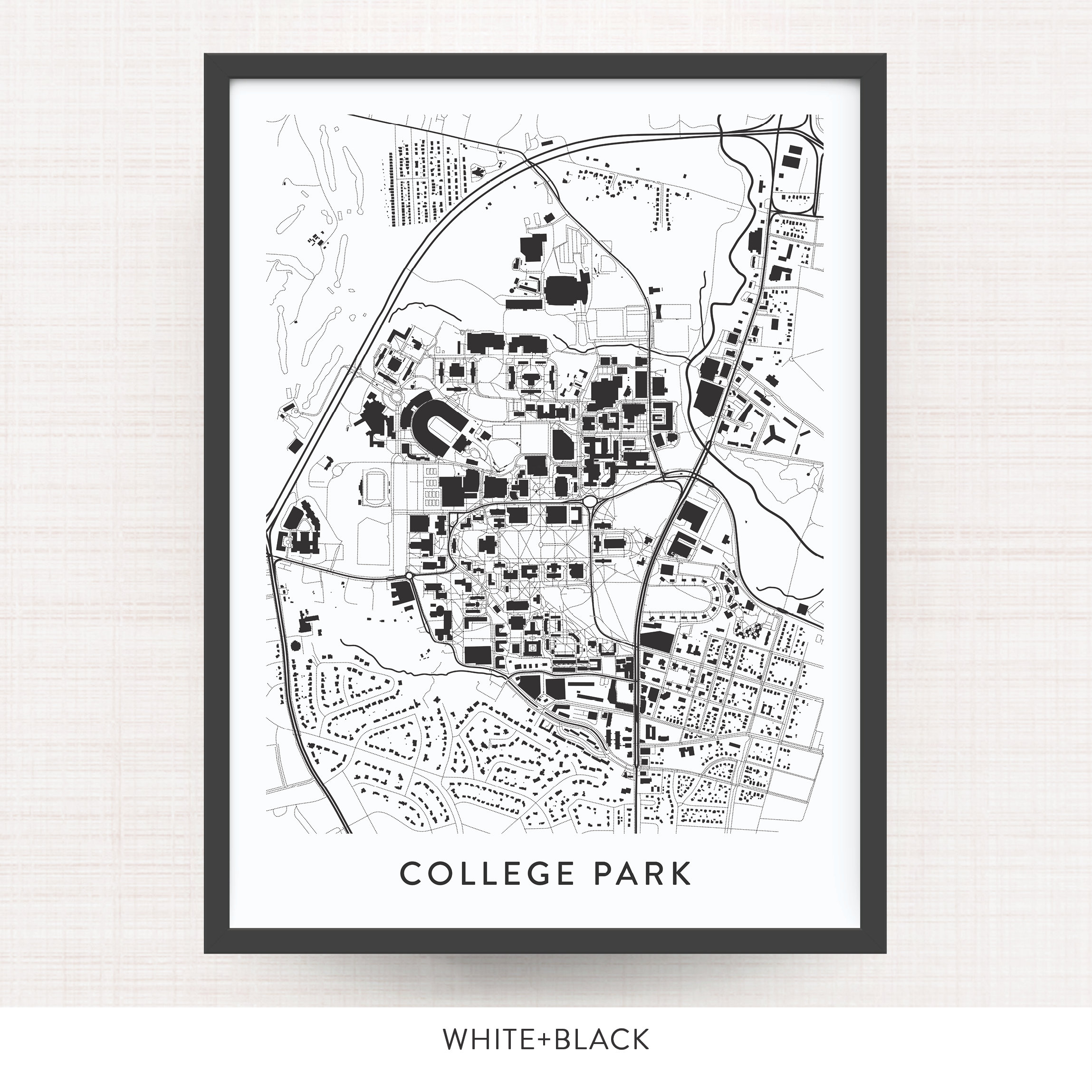 COLLEGE PARK MARYLAND Map Poster / College Town Map Gifts - Etsy