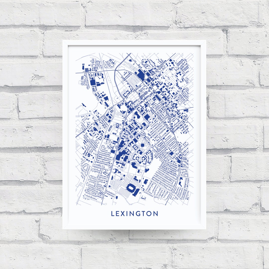 LEXINGTON KENTUCKY Map Poster / College Town Map Gifts - Etsy