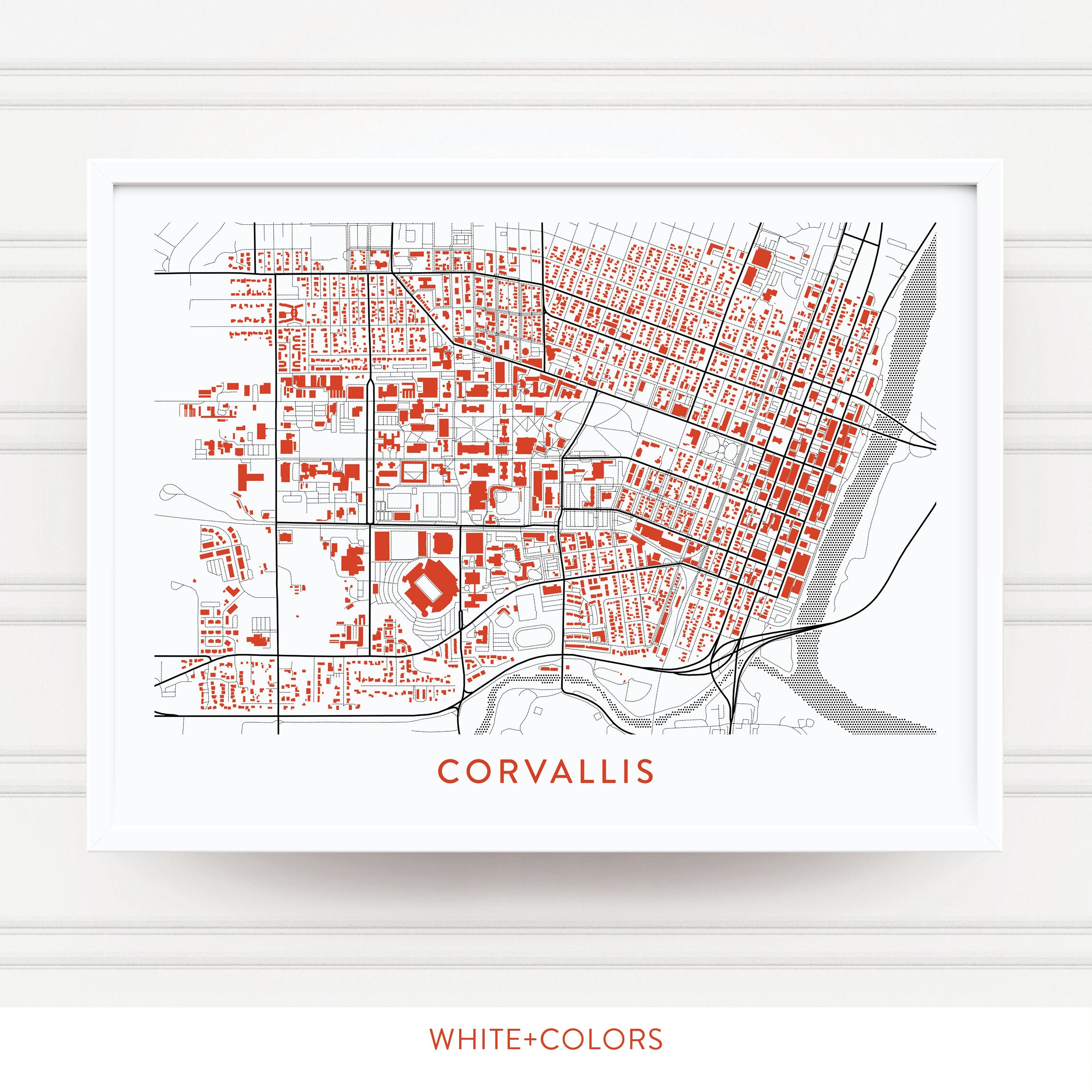 CORVALLIS OREGON Map Poster / College Town Map Gifts - Etsy
