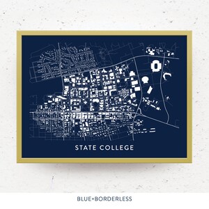 STATE COLLEGE PENNSYLVANIA Map Print / College Town Map Gifts - Etsy