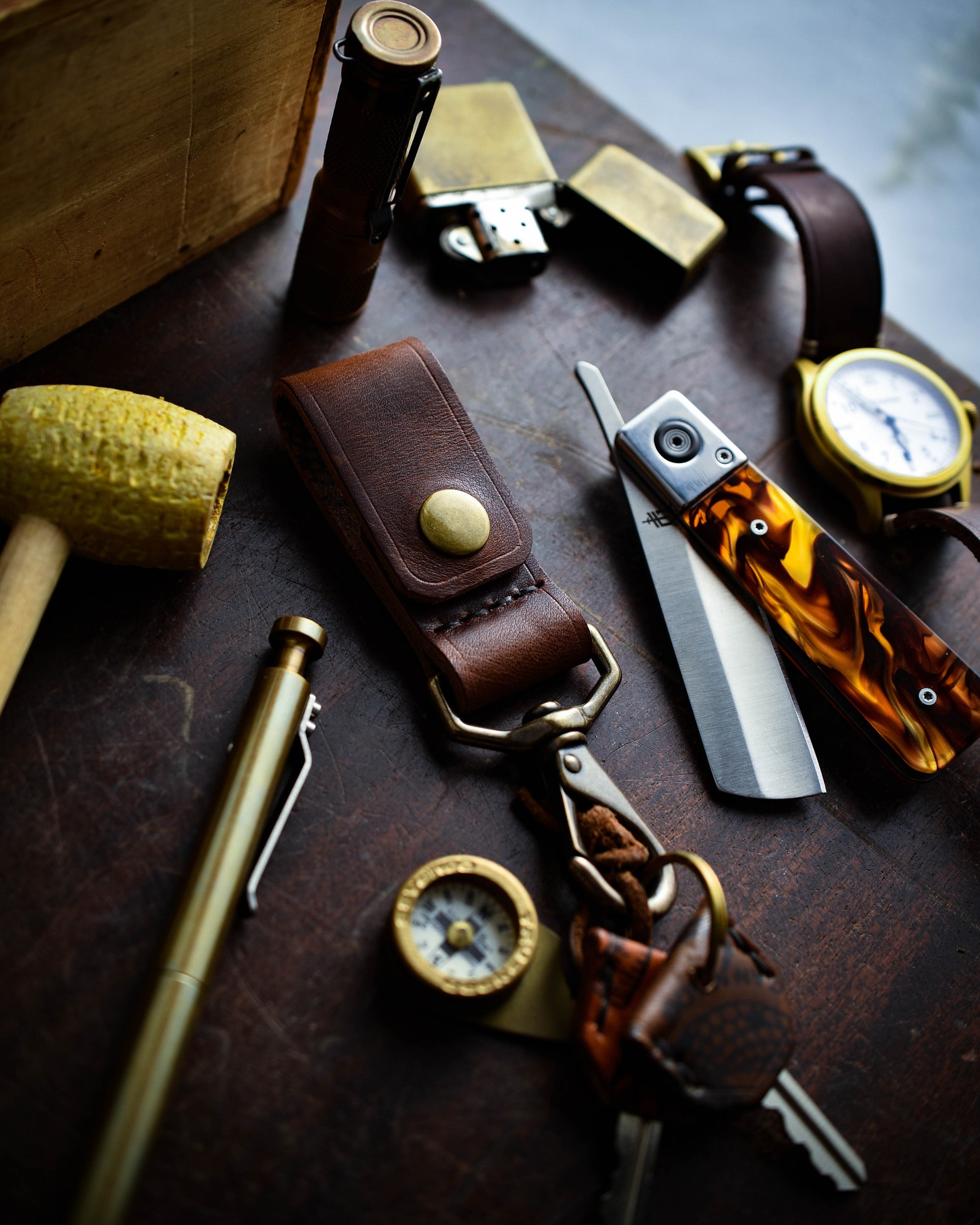 The Warden Horween Leather Key Dangler - Etsy