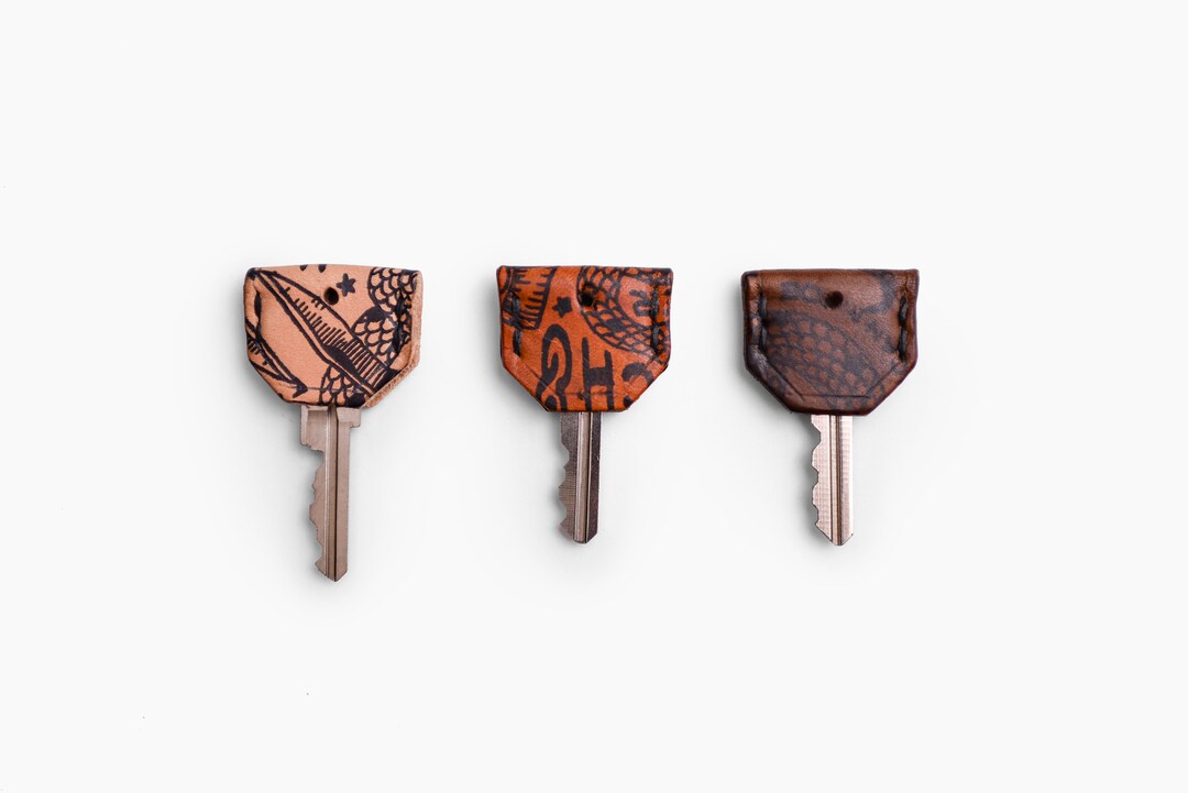 Snake Key Covers - Leather Covers for Standard Keys - Etsy