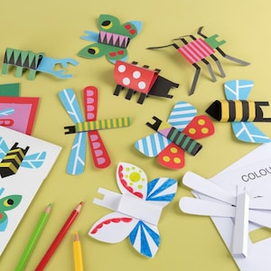 Children's Make Your Own Bugs Craft Kit - Origami Paper Bugs - Craft ...
