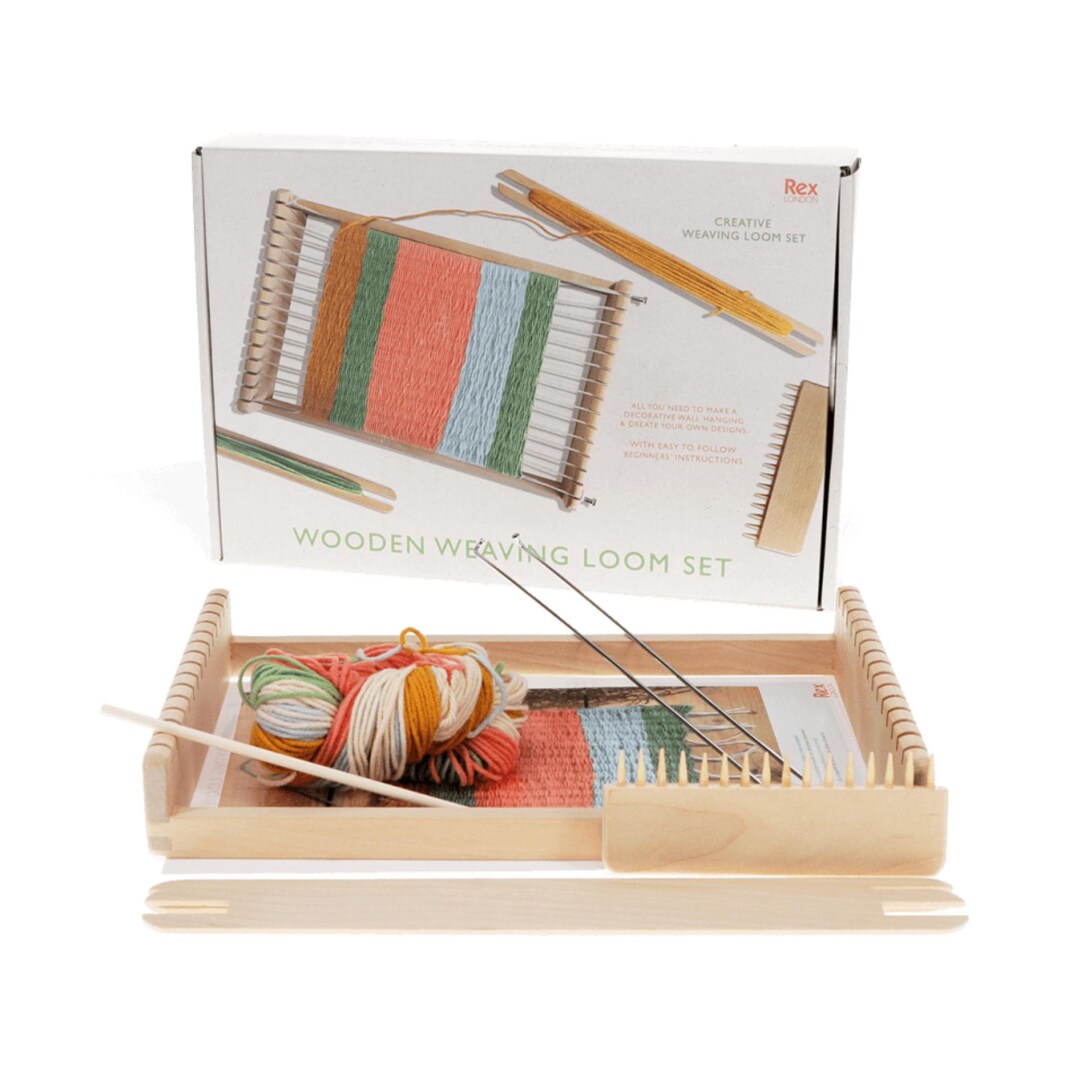 Wooden Weaving Loom Set for Kids DIY Craft Kit - Etsy