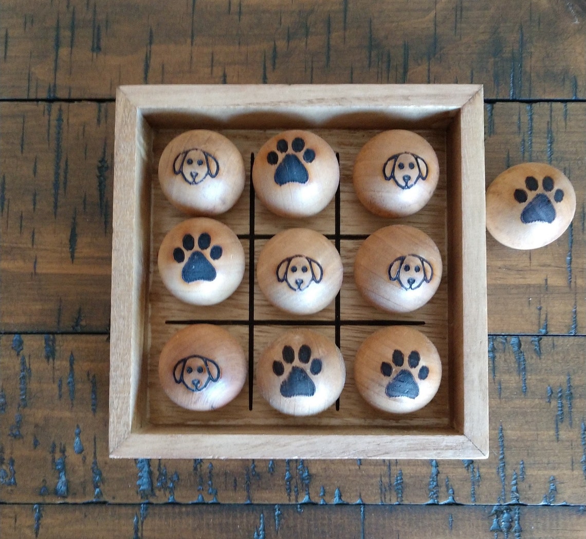 Dog Themed Home Decor Tic Tac Toe Game Dog Mom Gifts Coffee | Etsy