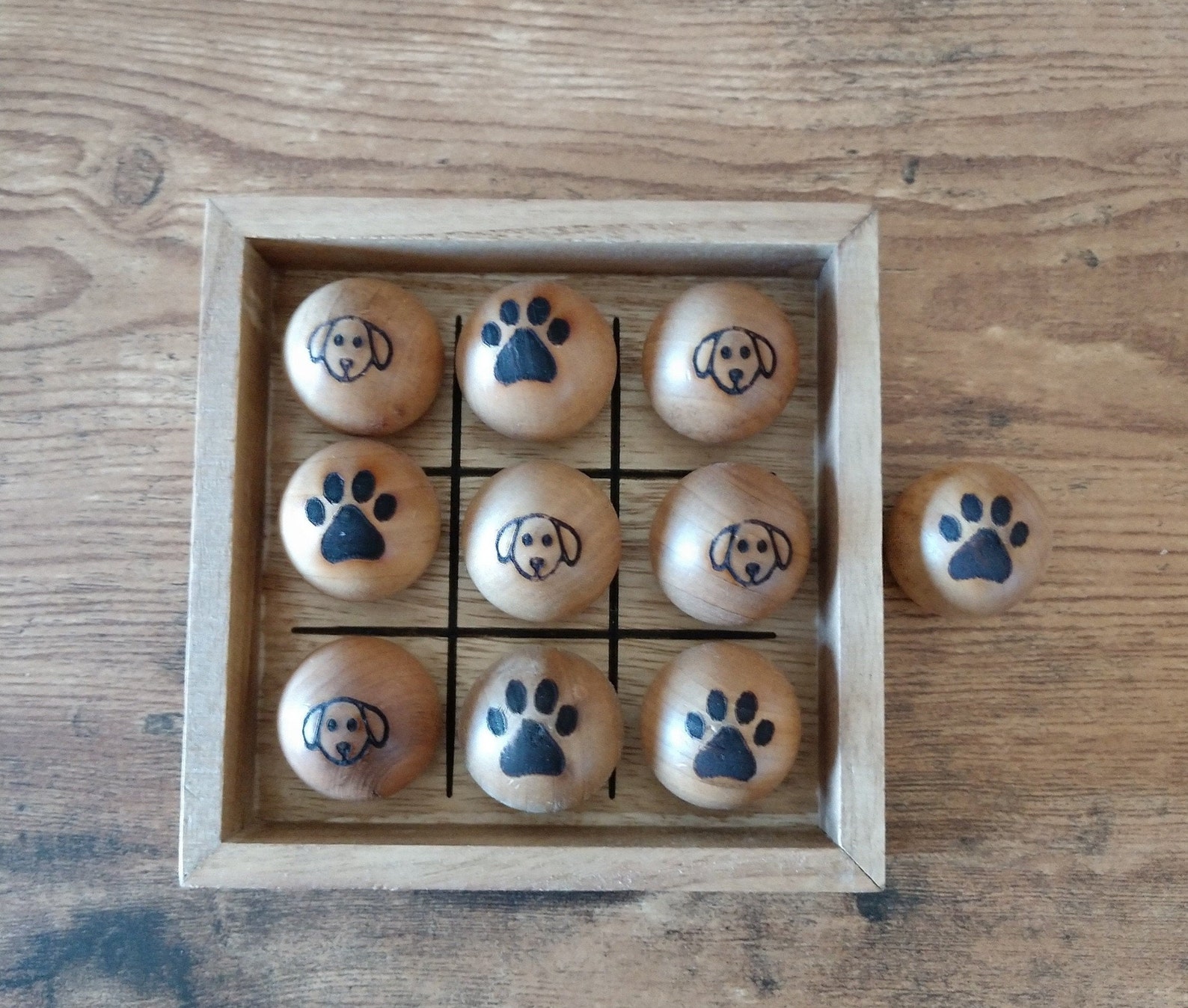 Dog Themed Home Decor Tic Tac Toe Game Dog Mom Gifts Coffee | Etsy