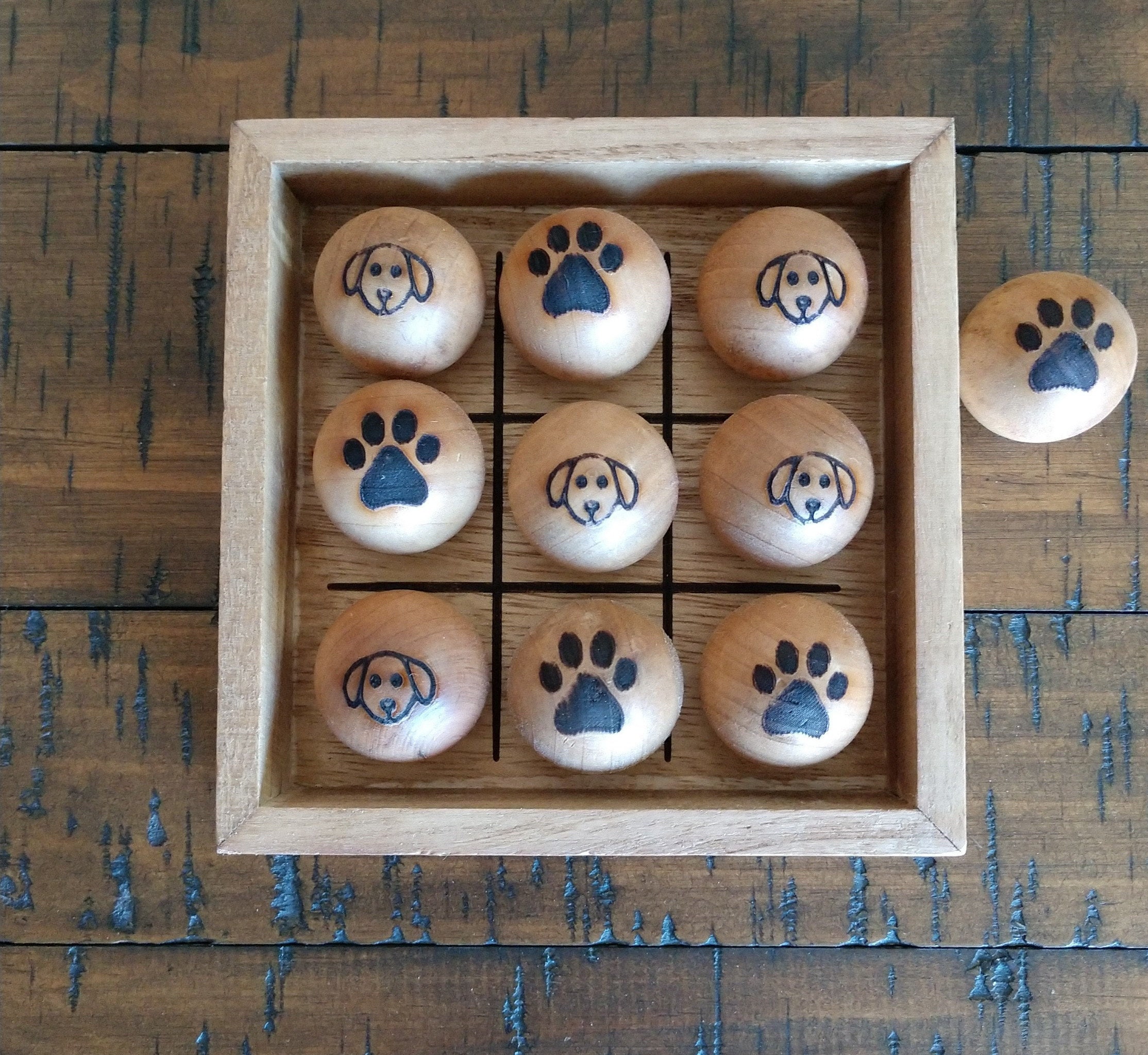 Dog Themed Home Decor Tic Tac Toe Game Dog Mom Gifts Coffee | Etsy