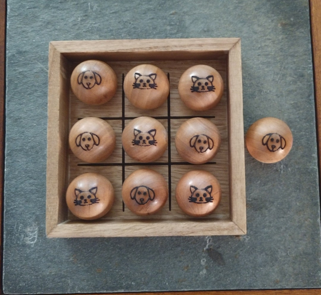 Dog Vs Cat Tic Tac Toe Game: Pet Lover Coffee Table Decor - Etsy