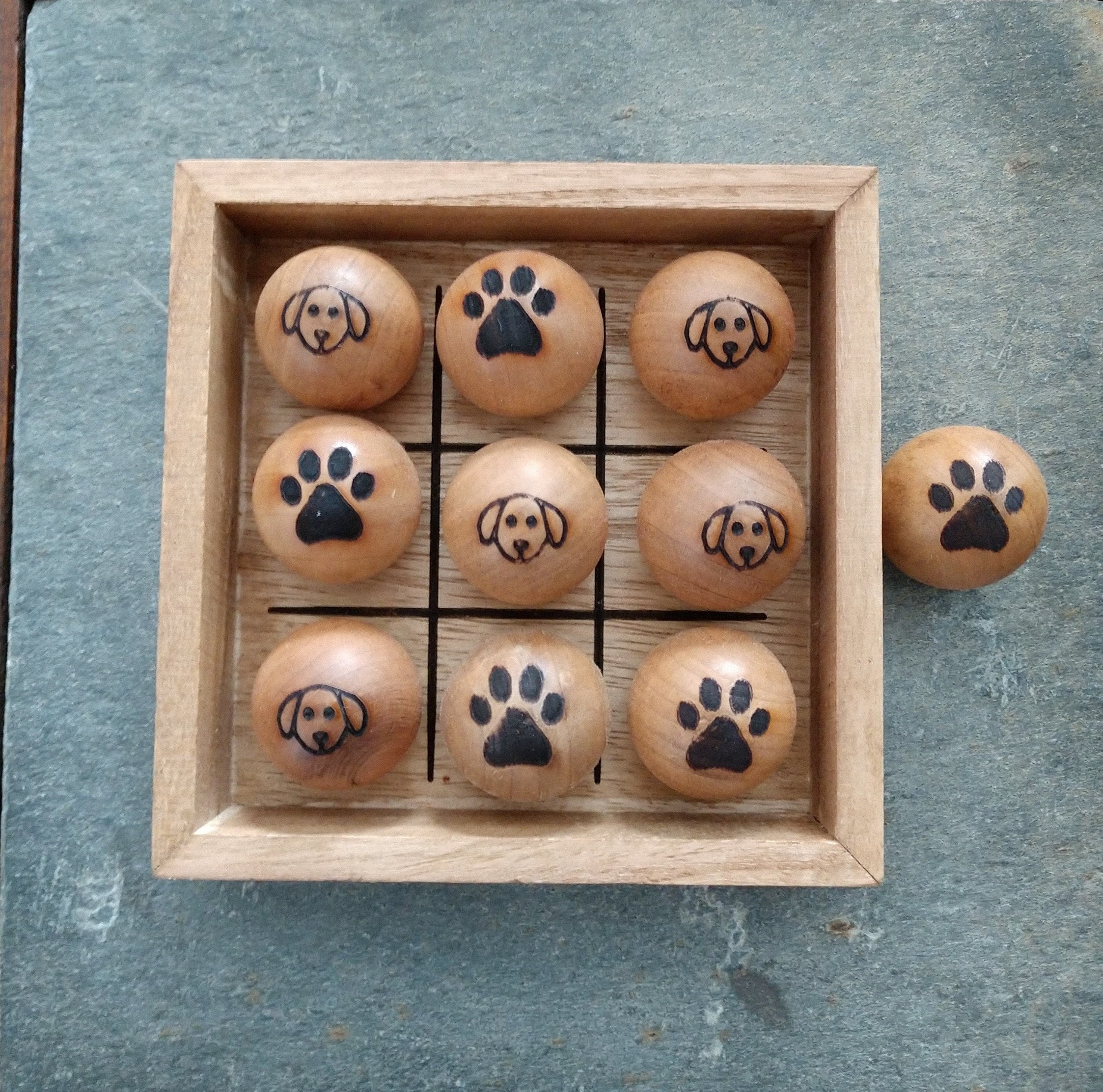 Dog Themed Home Decor Tic Tac Toe Game Dog Mom Gifts Coffee | Etsy