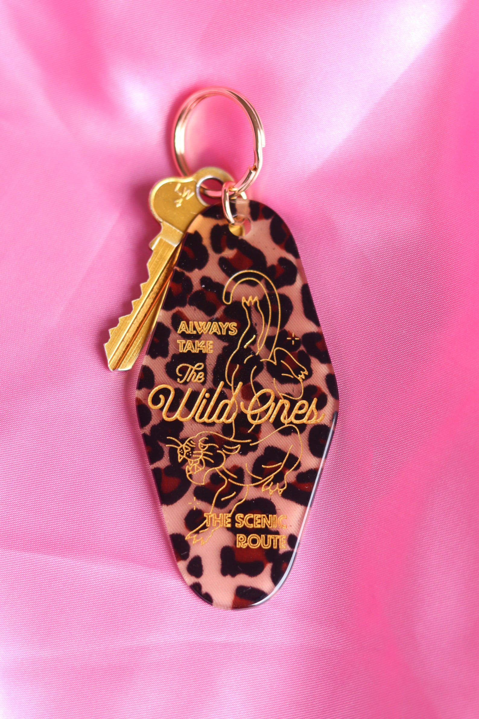 Get Wild With the 'wild Ones' | Motel Keychain | Leopard Print | Gold ...
