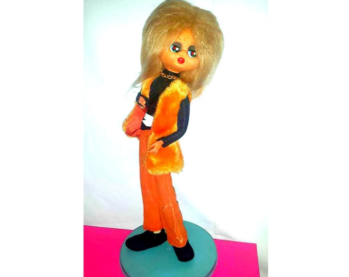 Vintage Hippie Pose Doll,japan,jestia,beatnik, BIG EYES, Japanese Pose ...