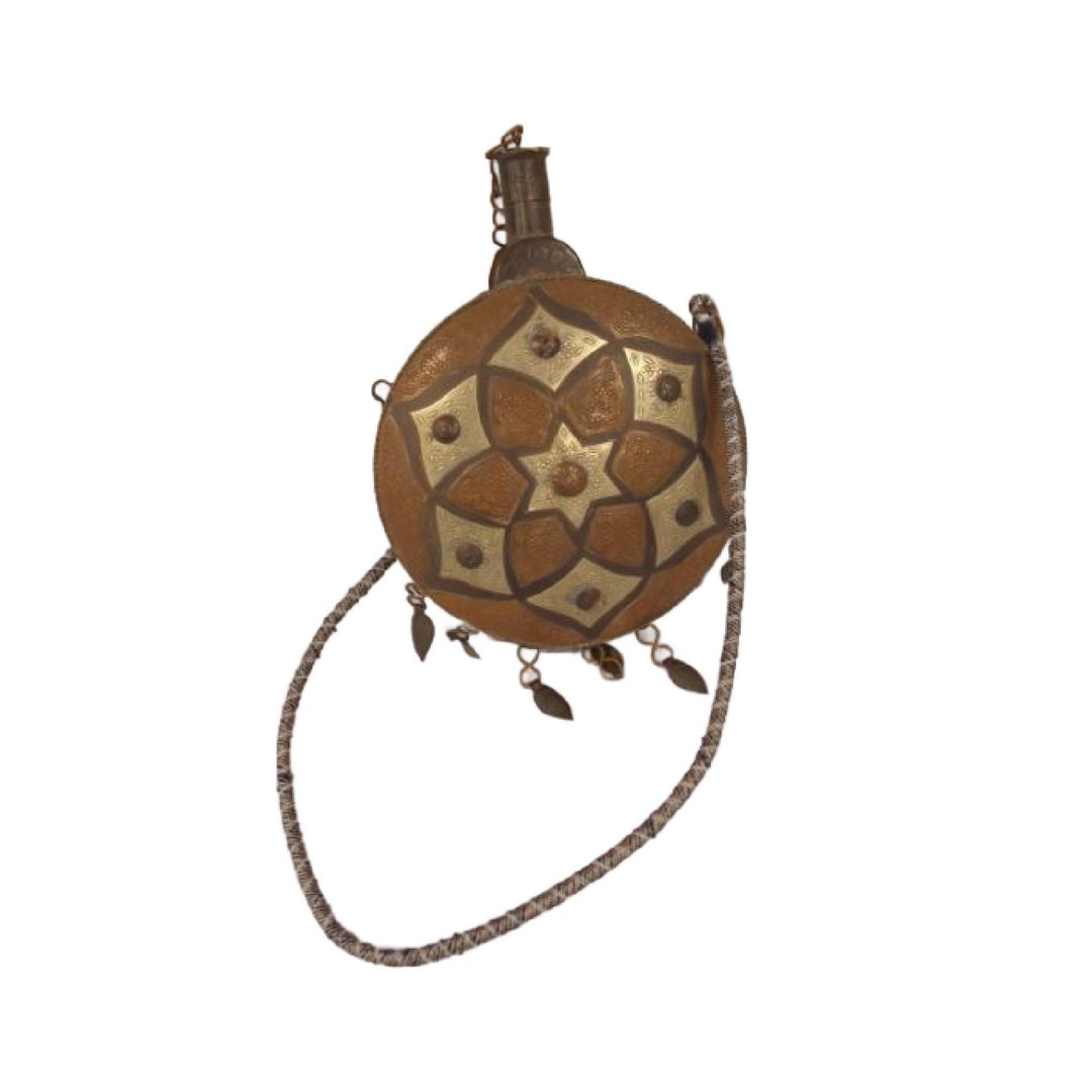 Vintage South African Copper Brass Powder Flask, Water Flask, Free ...