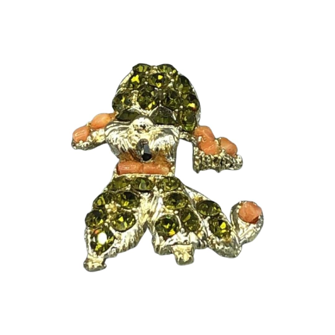 Vintage Crystal Poodle Brooch Vintage Scatter Pins - Etsy